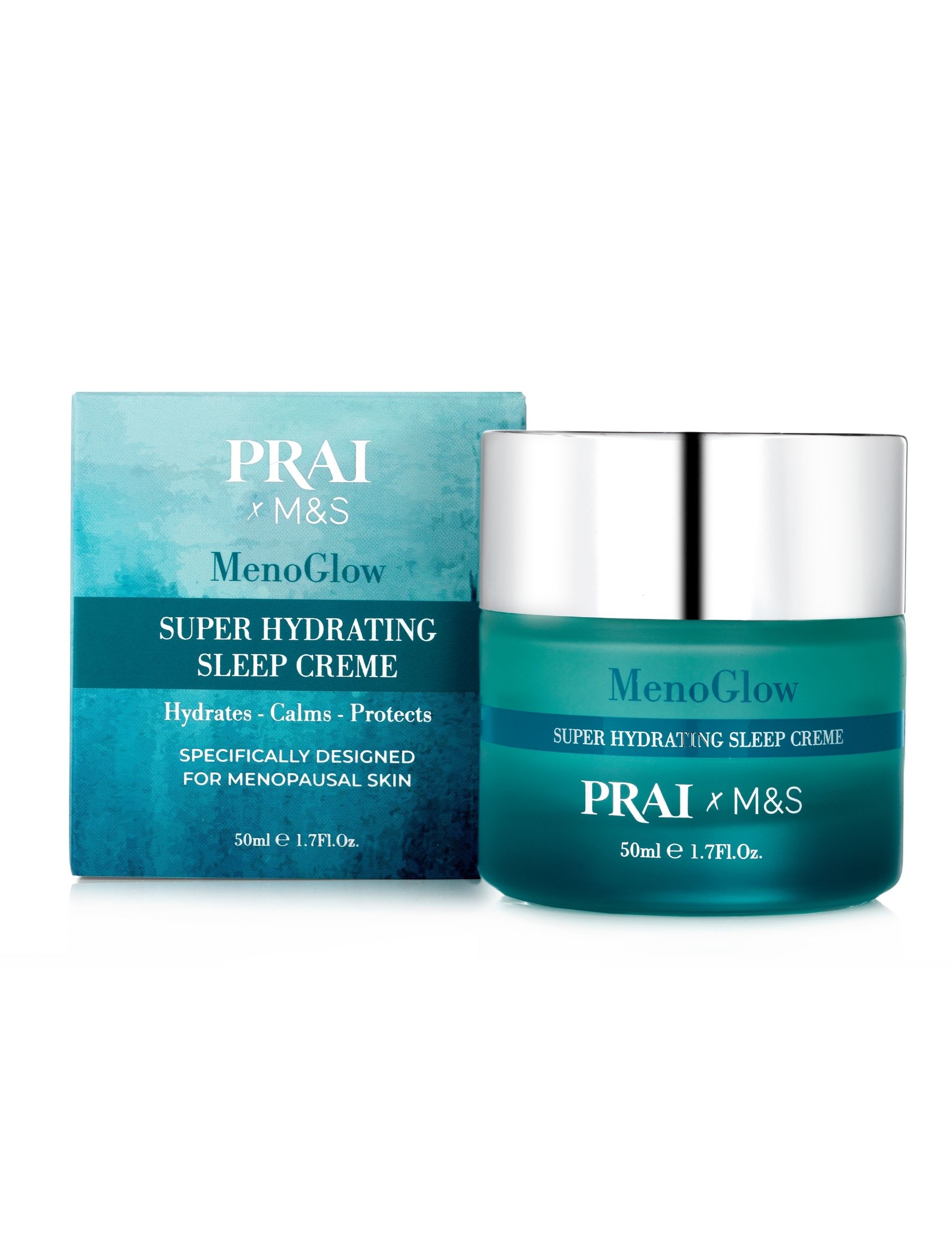 MenoGlow Super Hydrating Sleep Creme 50ml | PRAI | M&S IE