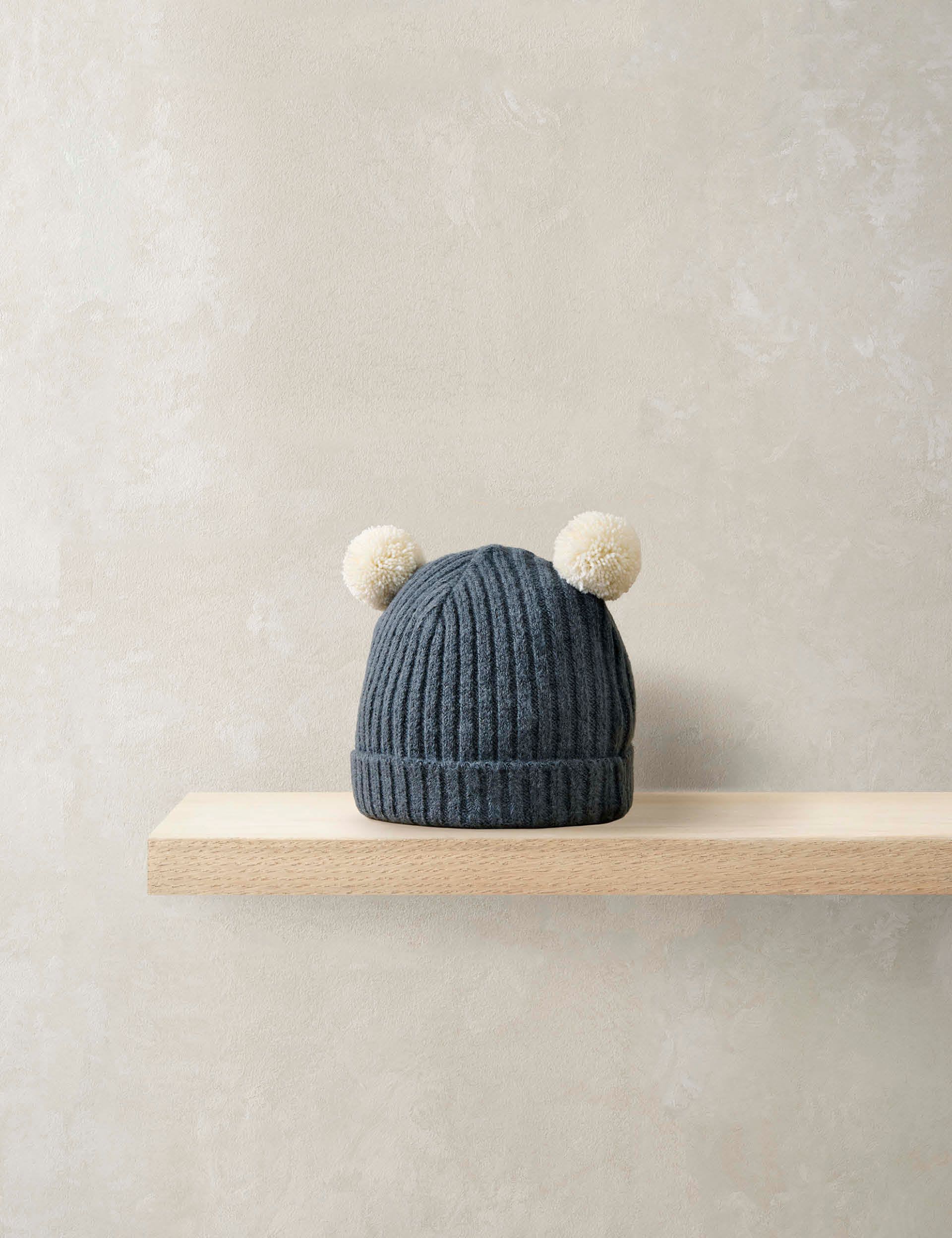 Rib Knit Pom Pom Hat (0-12 Mths) | Mamas & Papas | M&S