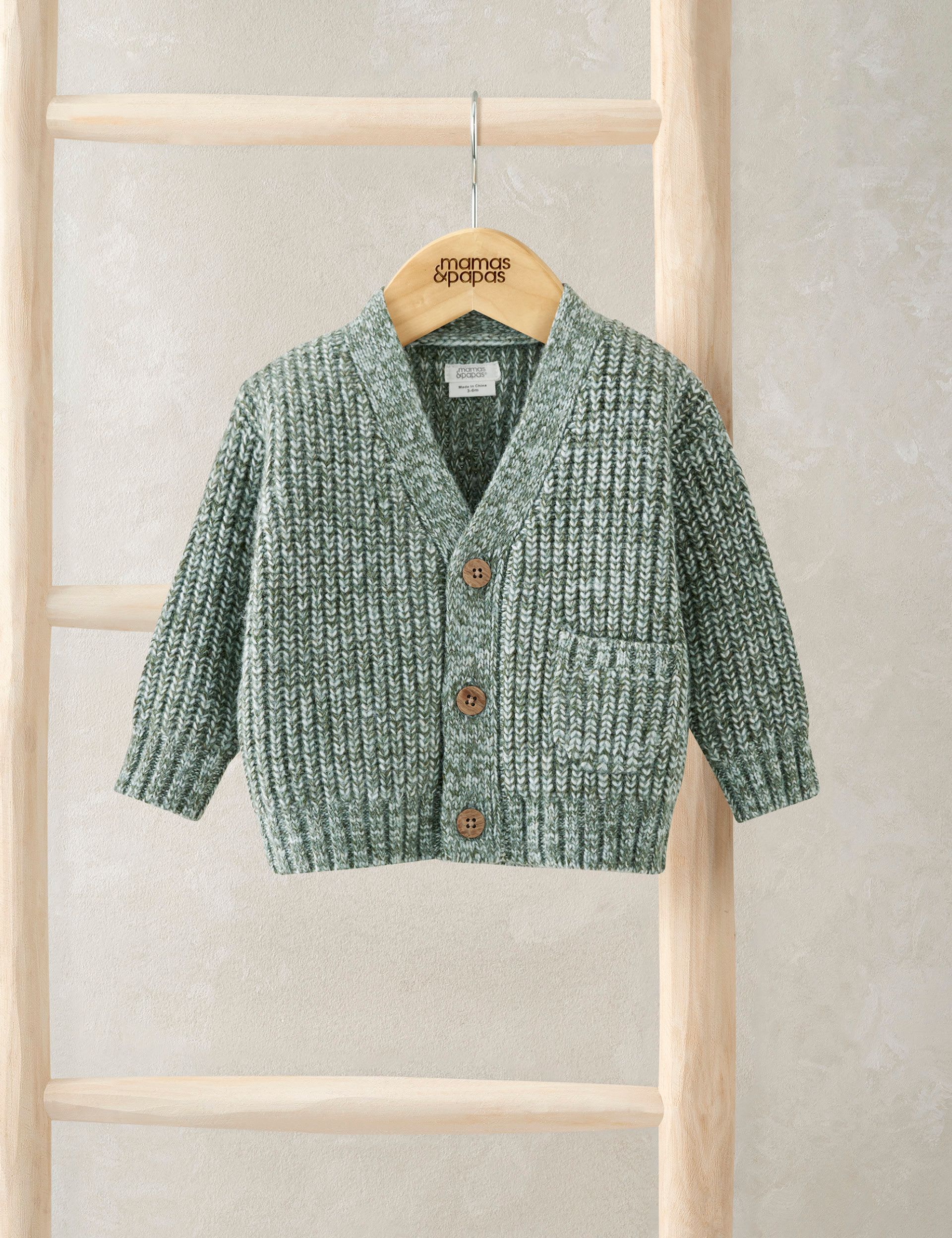 Cotton Blend Chunky Knit Cardigan (0 Mths-3 Yrs) | Mamas & Papas | M&S