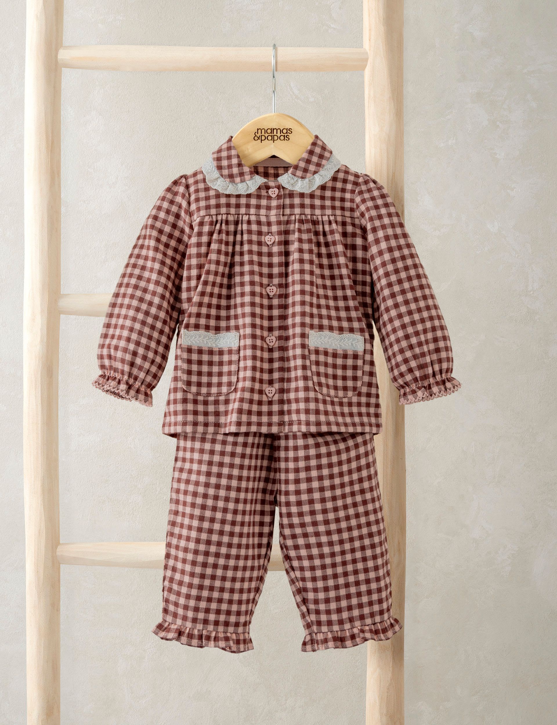 Pure Cotton Gingham Pyjamas (3 Mths-3 Yrs) | Mamas & Papas | M&S