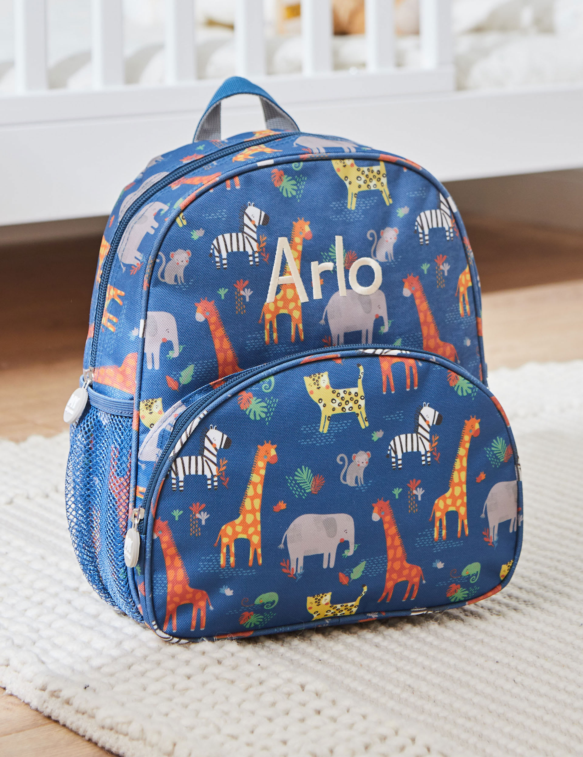 Personalised Navy Safari Medium Backpack | My 1st Years | M&S