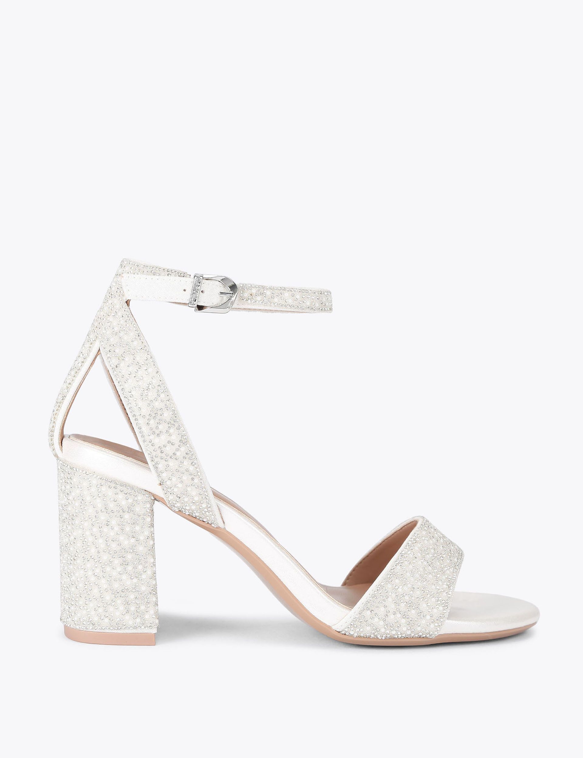 Wide Fit Embellished Block Heel Sandals | Carvela | M&S