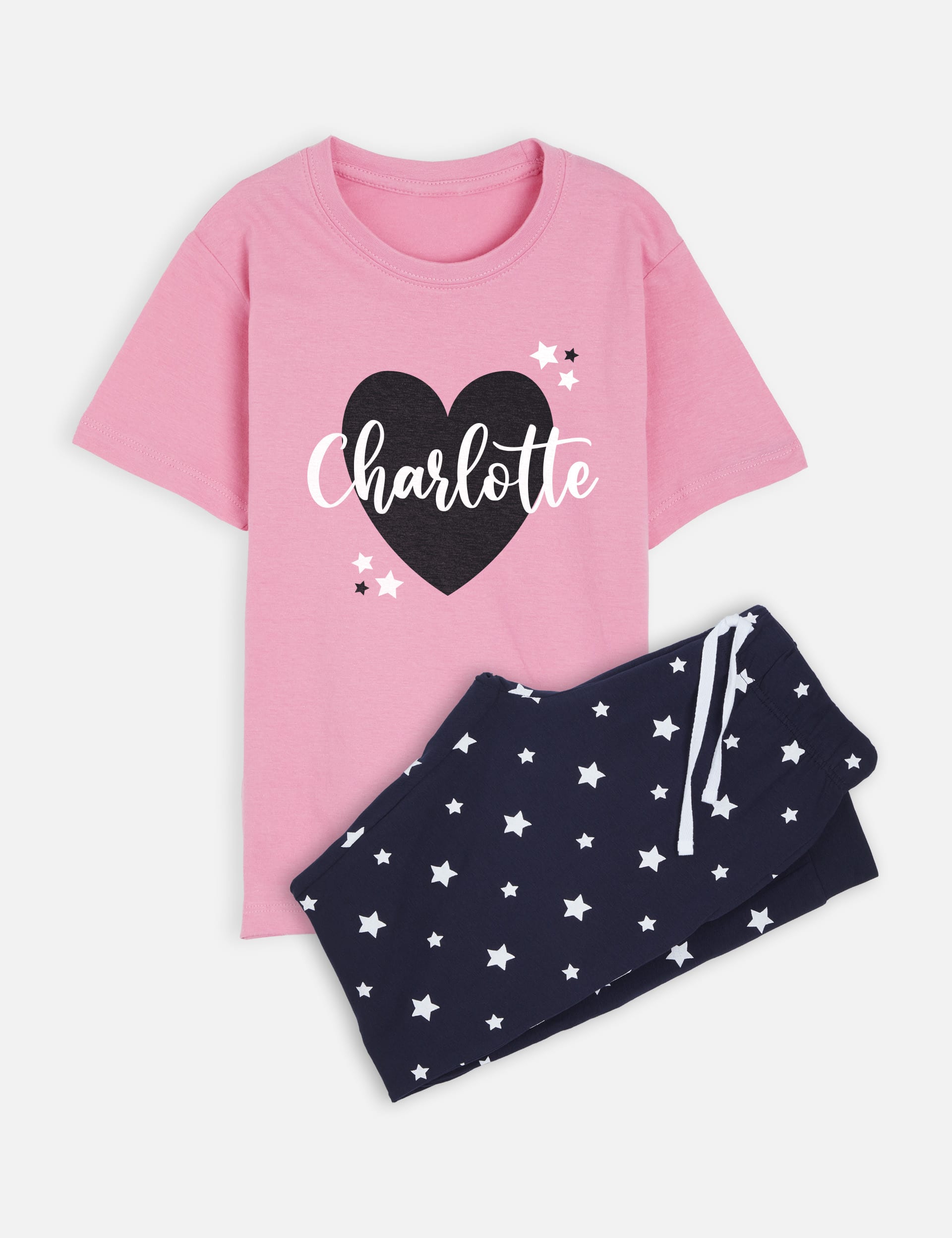 Personalised Heart Pyjamas (5-12 Yrs) | Dollymix | M&S