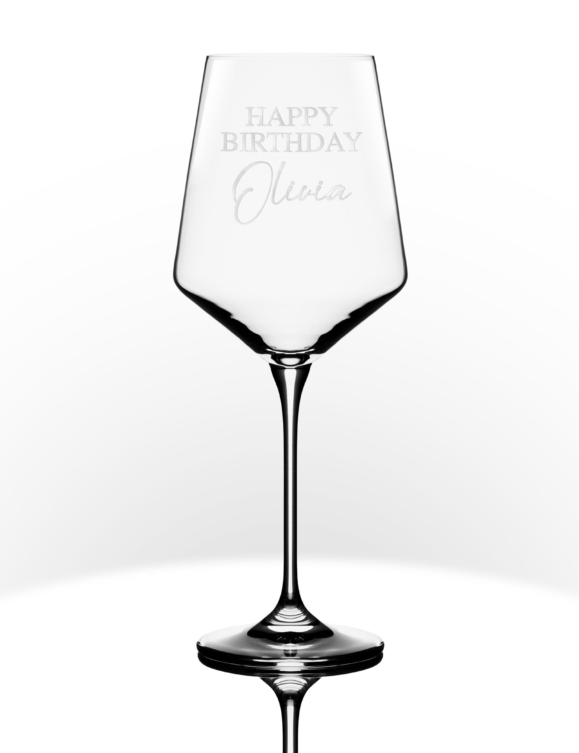 Personalised Birthday Wine Glass Dollymix Mands