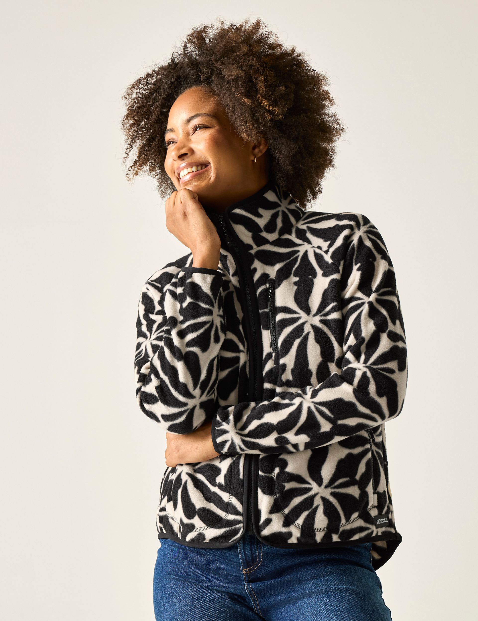FRANKIE FLORAL FUNNEL NECK FLEECE JACKET | REGATTA | M&S