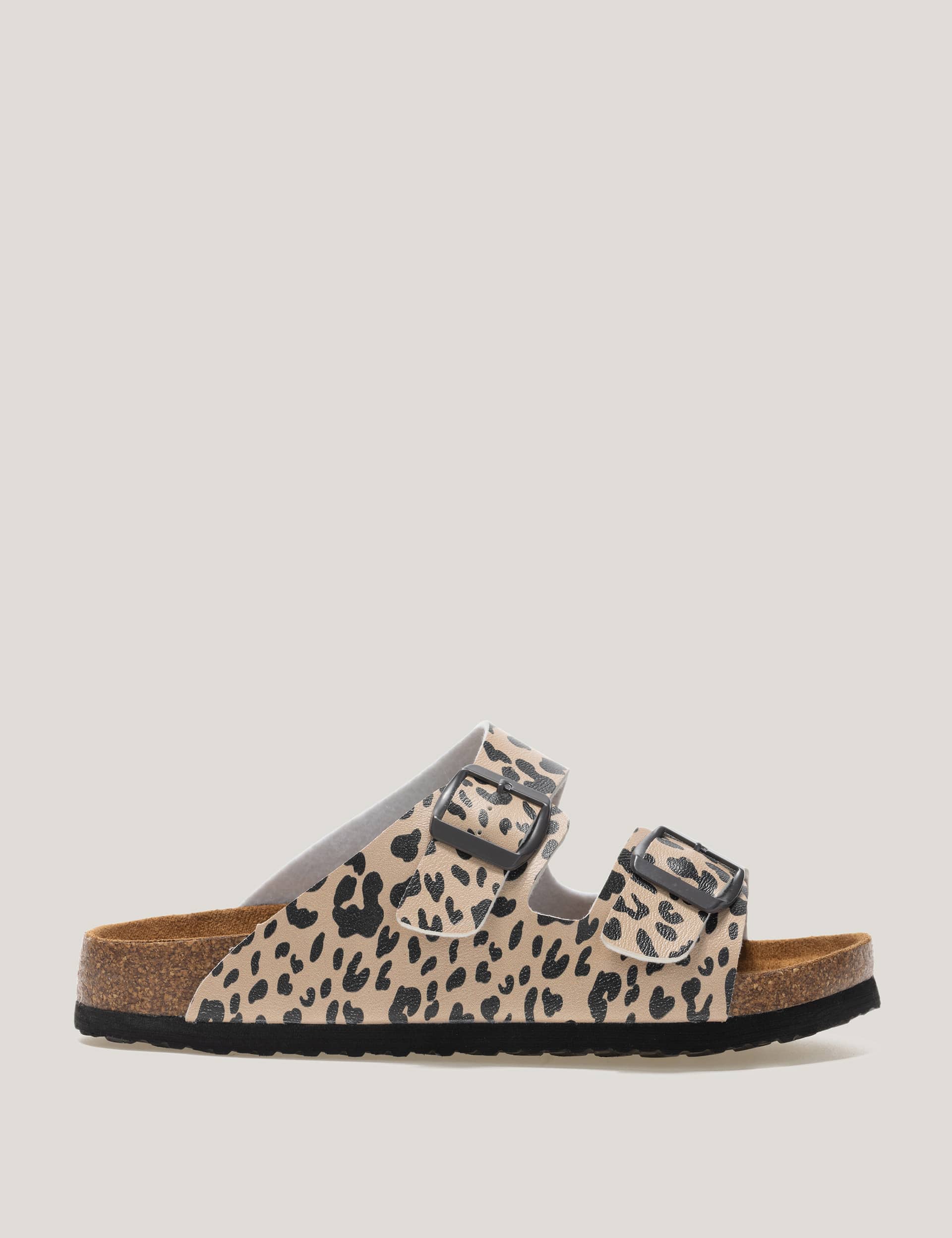Mia Leopard Double Buckle Footbed Sandals | Regatta | M&S