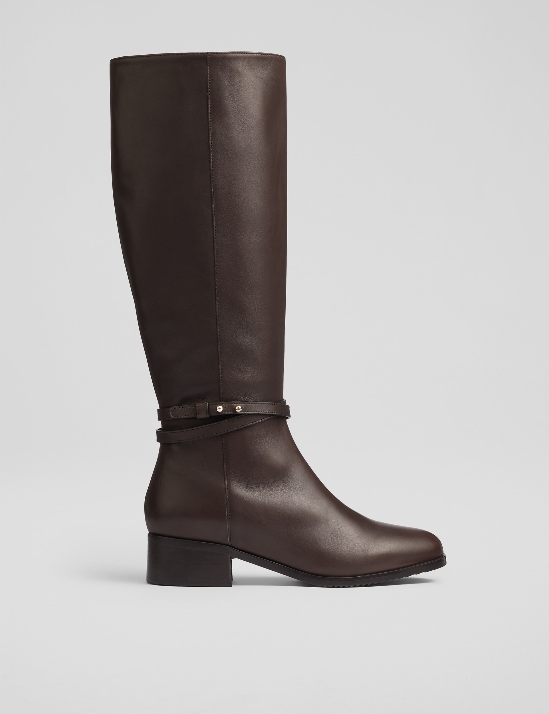 Leather Block Heel Riding Boots | LK BENNETT | M&S