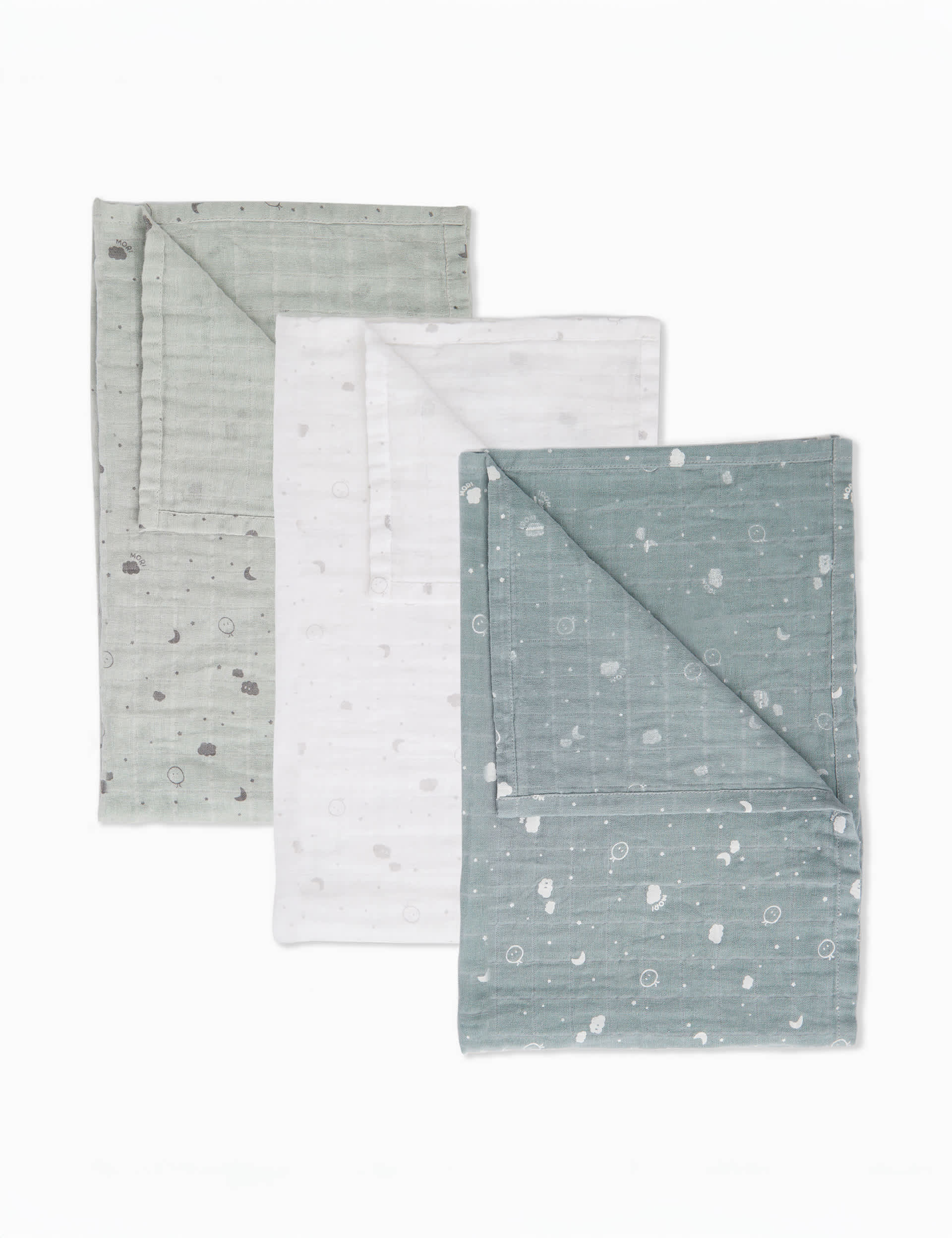 3pk Pure Cotton Pink Muslin Squares | MORI | M&S