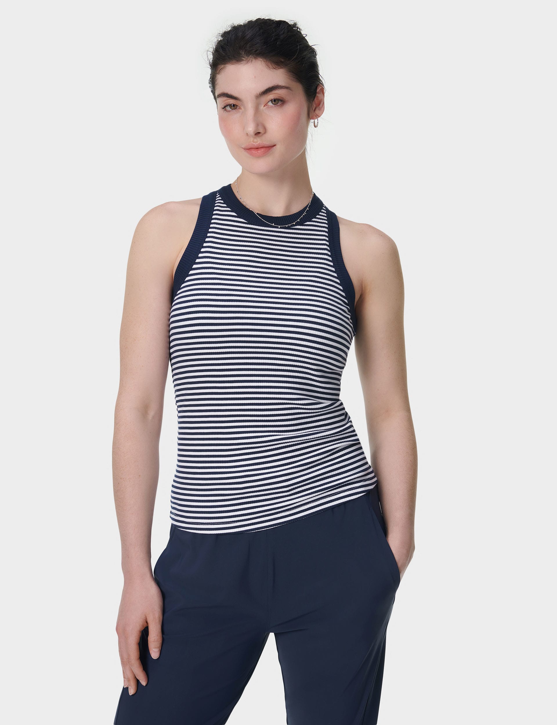 Harper Modal Rich Striped Racer Back T-Shirt | Sweaty Betty | M&S