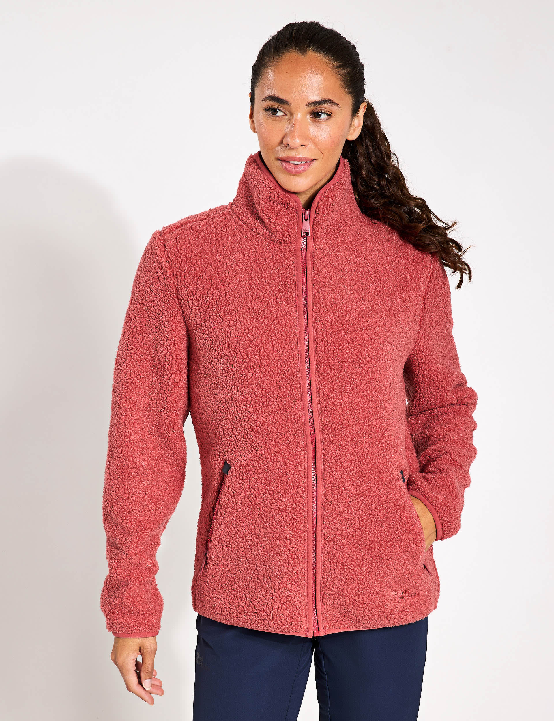 High Curl Zip Up Funnel Neck Fleece Jacket | Jack Wolfskin | M&S