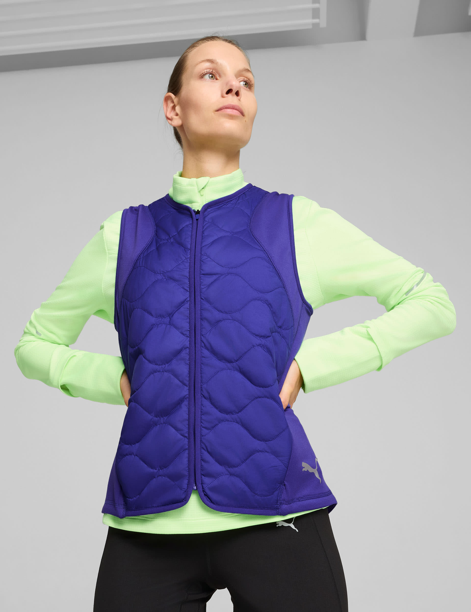 Run Cloudspun Padded Zip Up Running Gilet | Puma | M&S