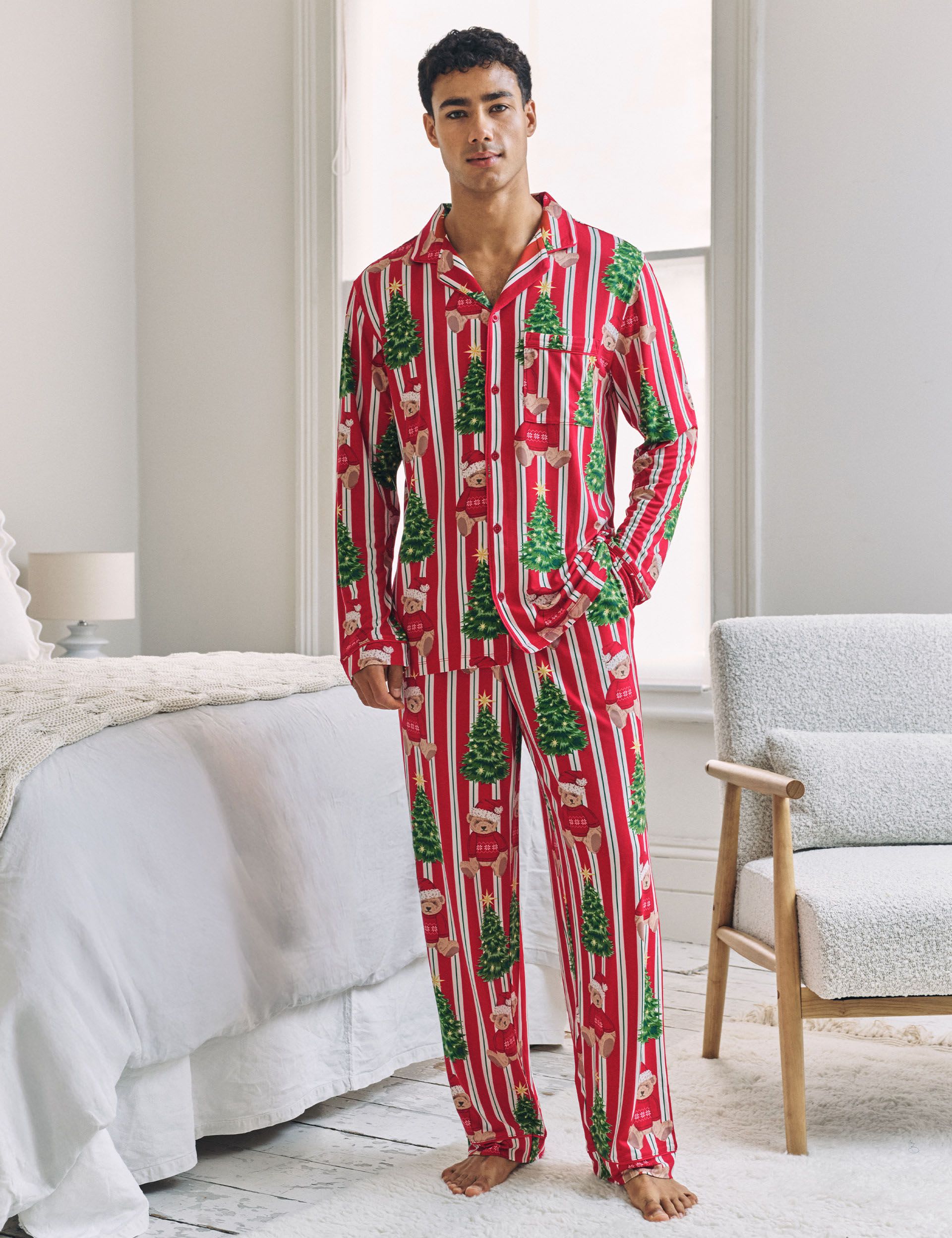 Bear Print Family Christmas Pyjama Set | Chelsea Peers | M&S