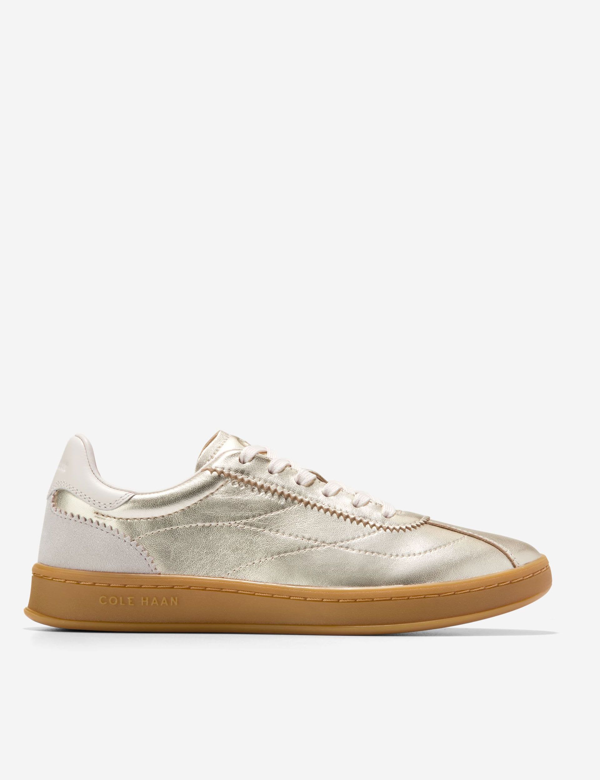 Grand Crosscourt Brynn Leather Metallic Trainers | Cole Haan | M&S