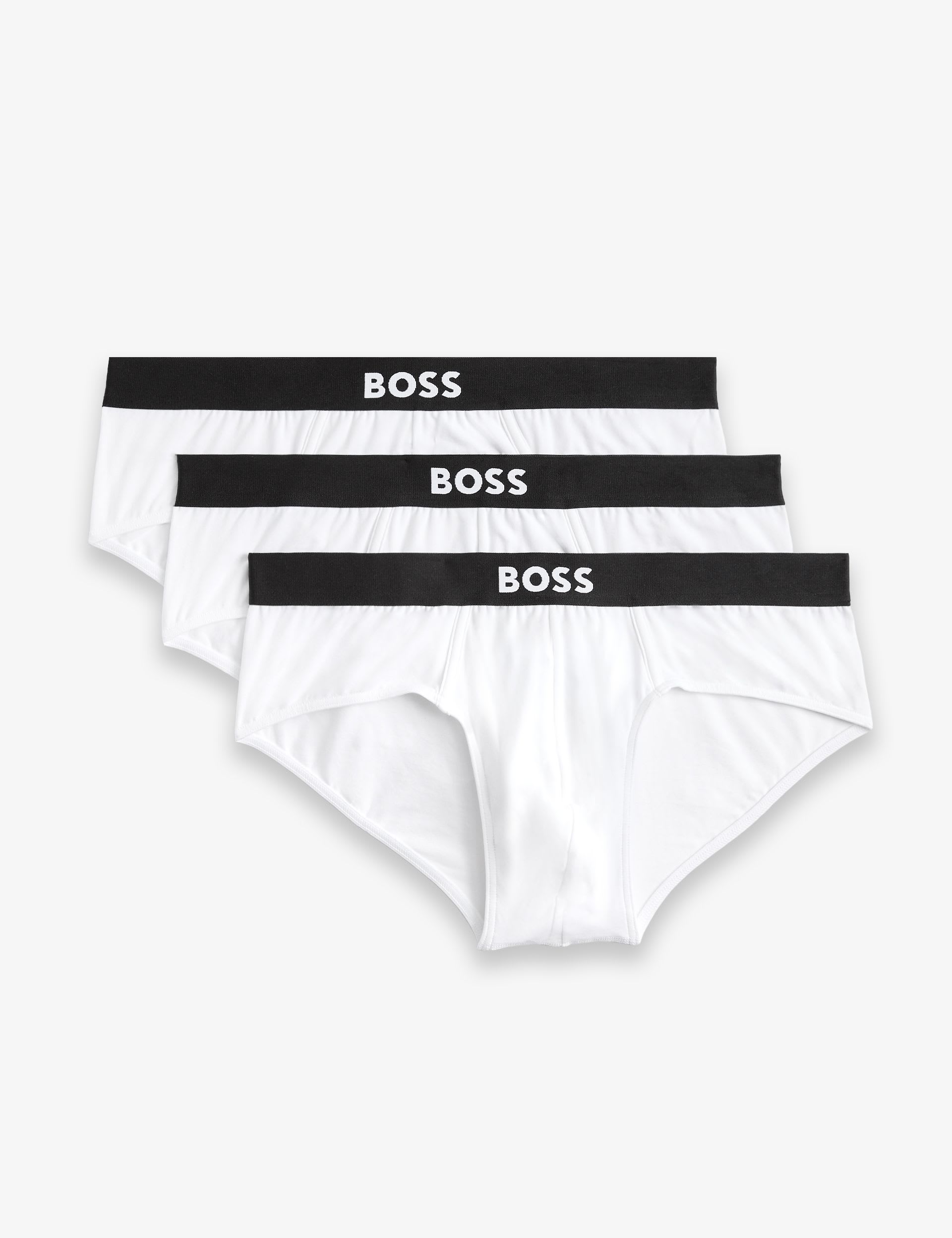 3 PACK COTTON RICH LOGO WAISTBAND BRIEFS | BOSS | M&S