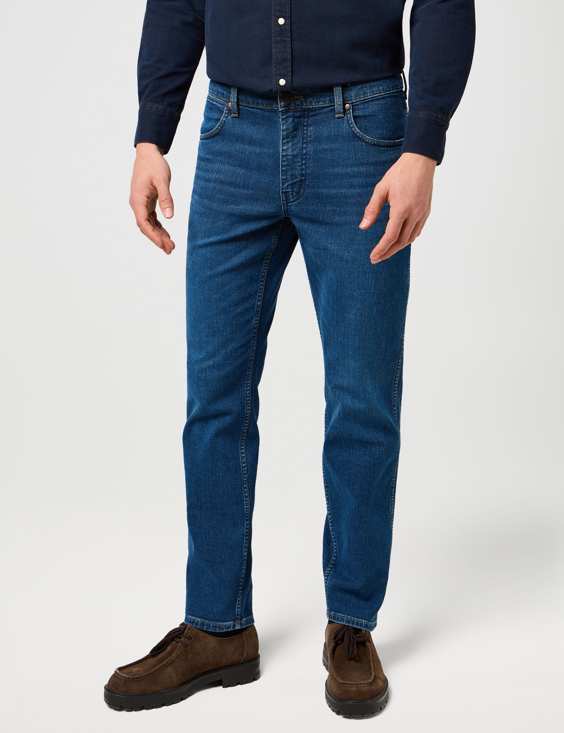 Greensboro Straight Fit Cotton Rich Jeans | Wrangler | M&S