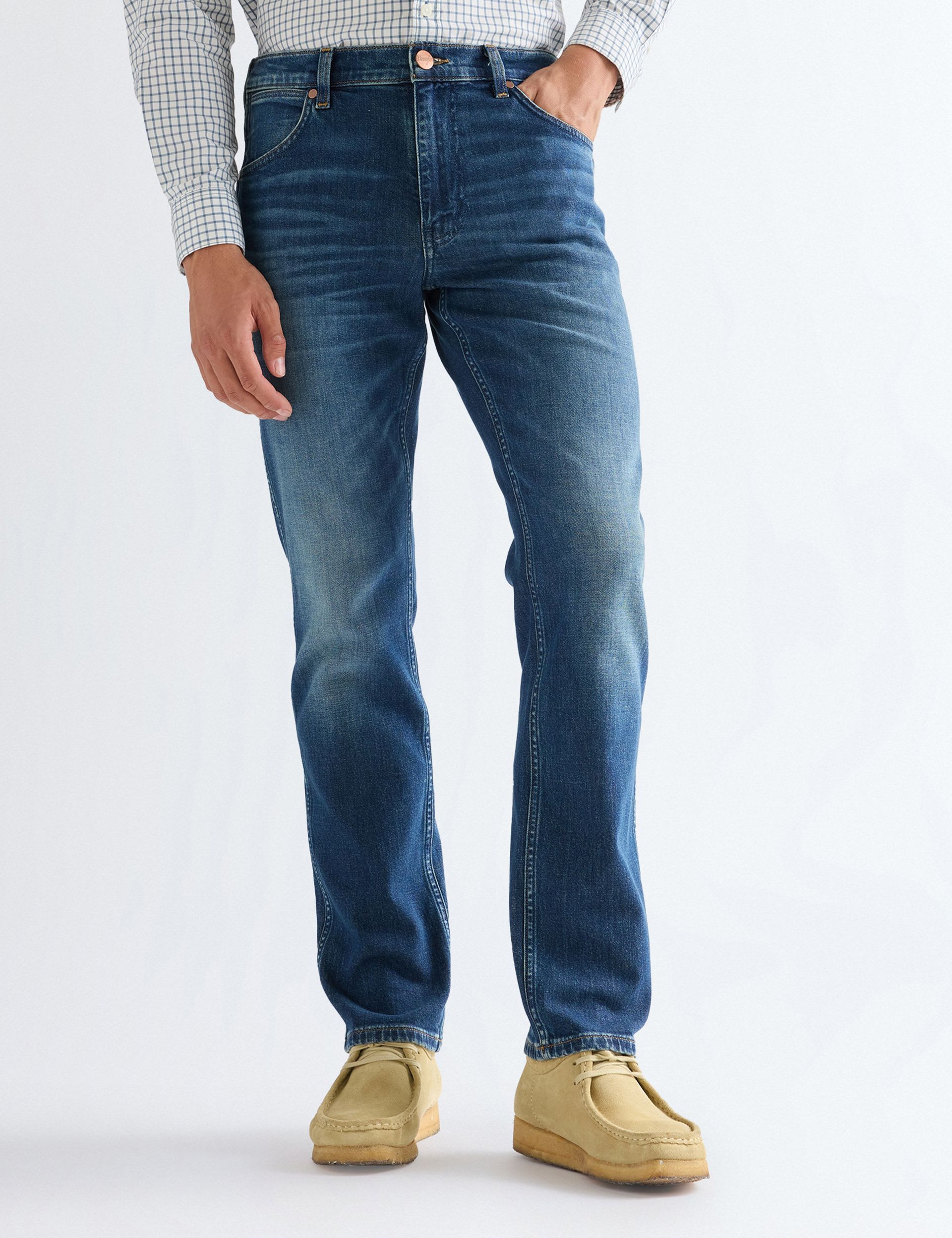 Greensboro Regular Fit 5 Pocket Jeans | Wrangler | M&S