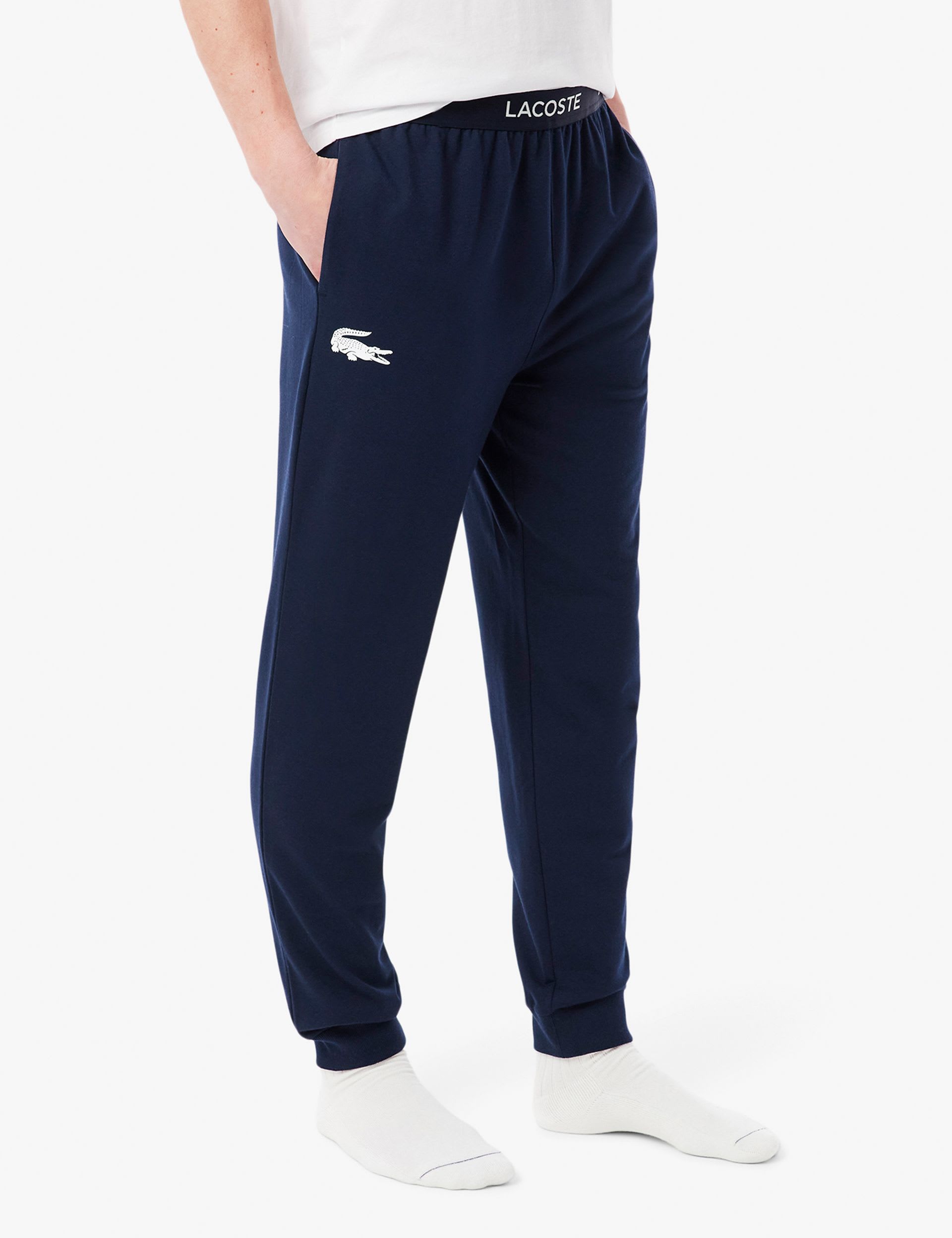 Cotton Rich Cuffed Loungewear Bottoms | Lacoste | M&S IE