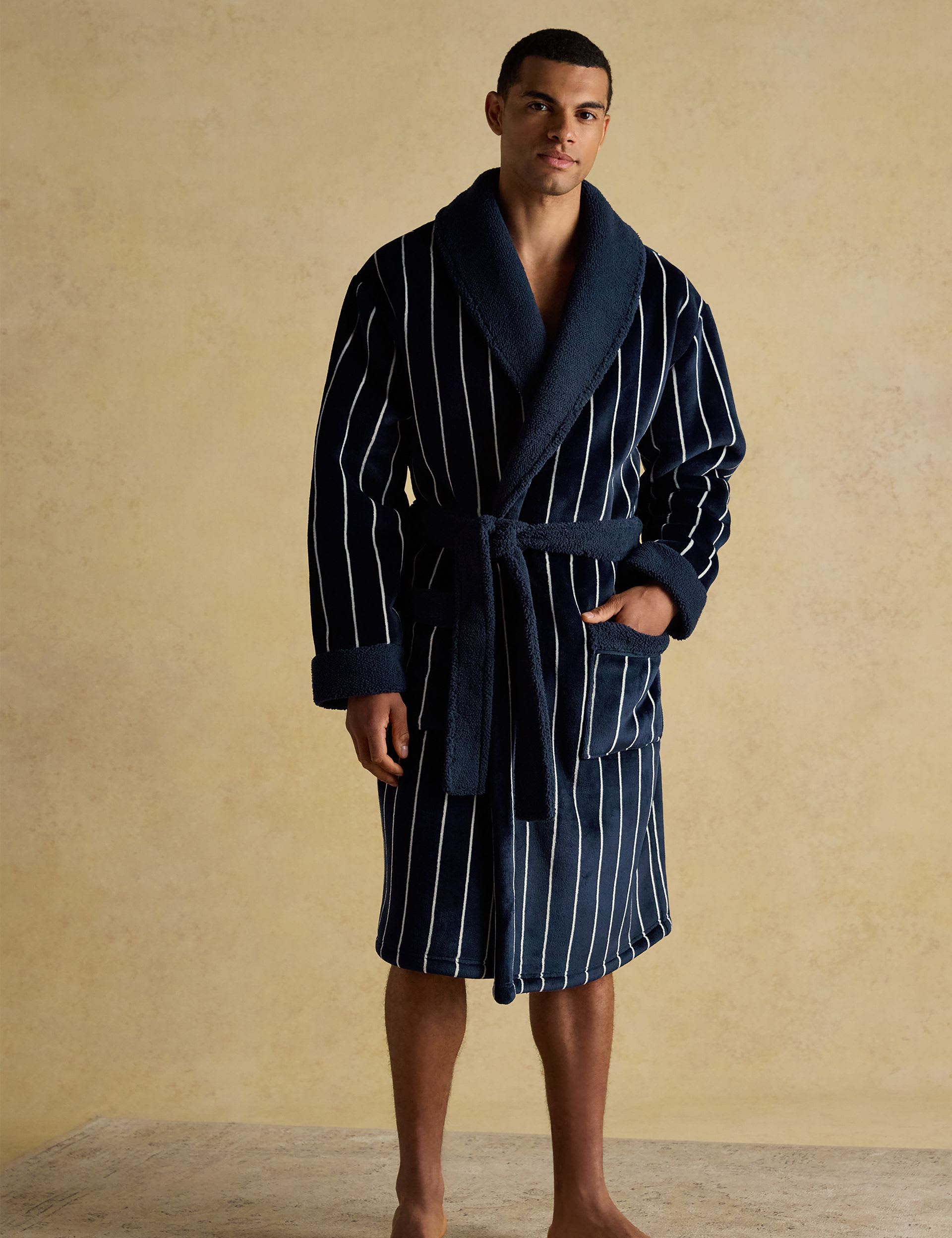 Striped Dressing Gown | Joules | M&S