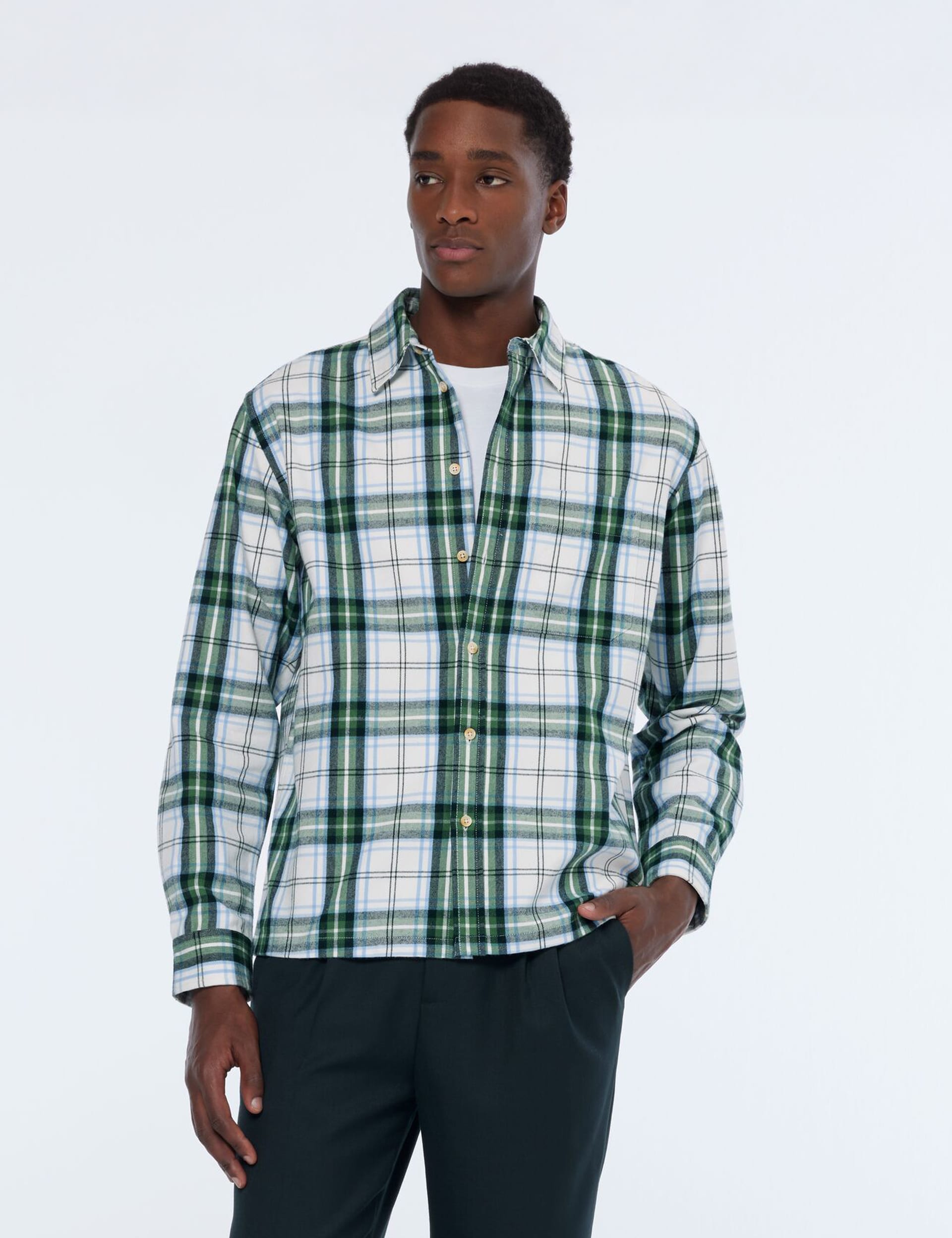 Pure Cotton Flannel Check Shirt | Scotch & Soda | M&S