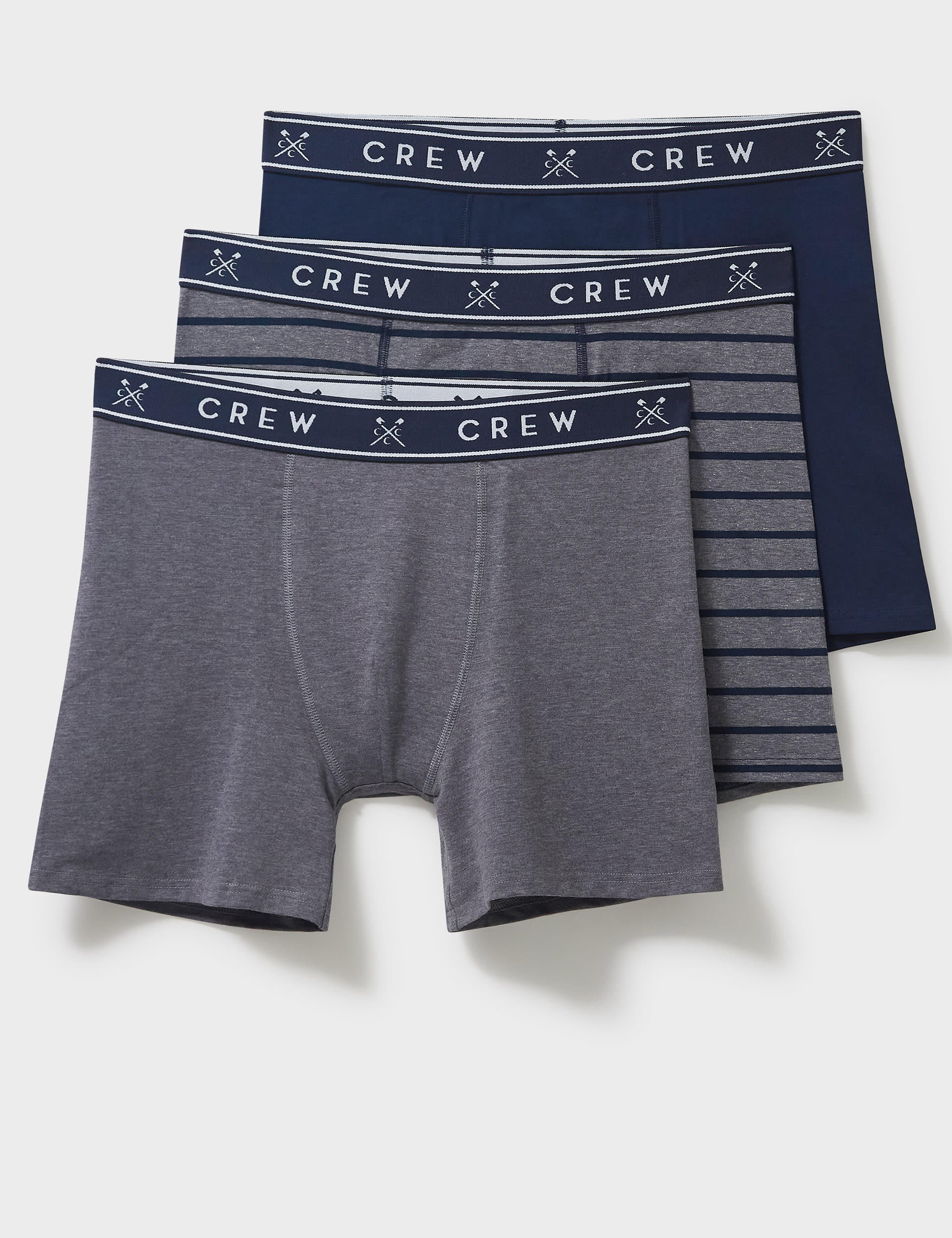 3pk Cotton Rich Jersey Boxers | Crew Clothing | M&S
