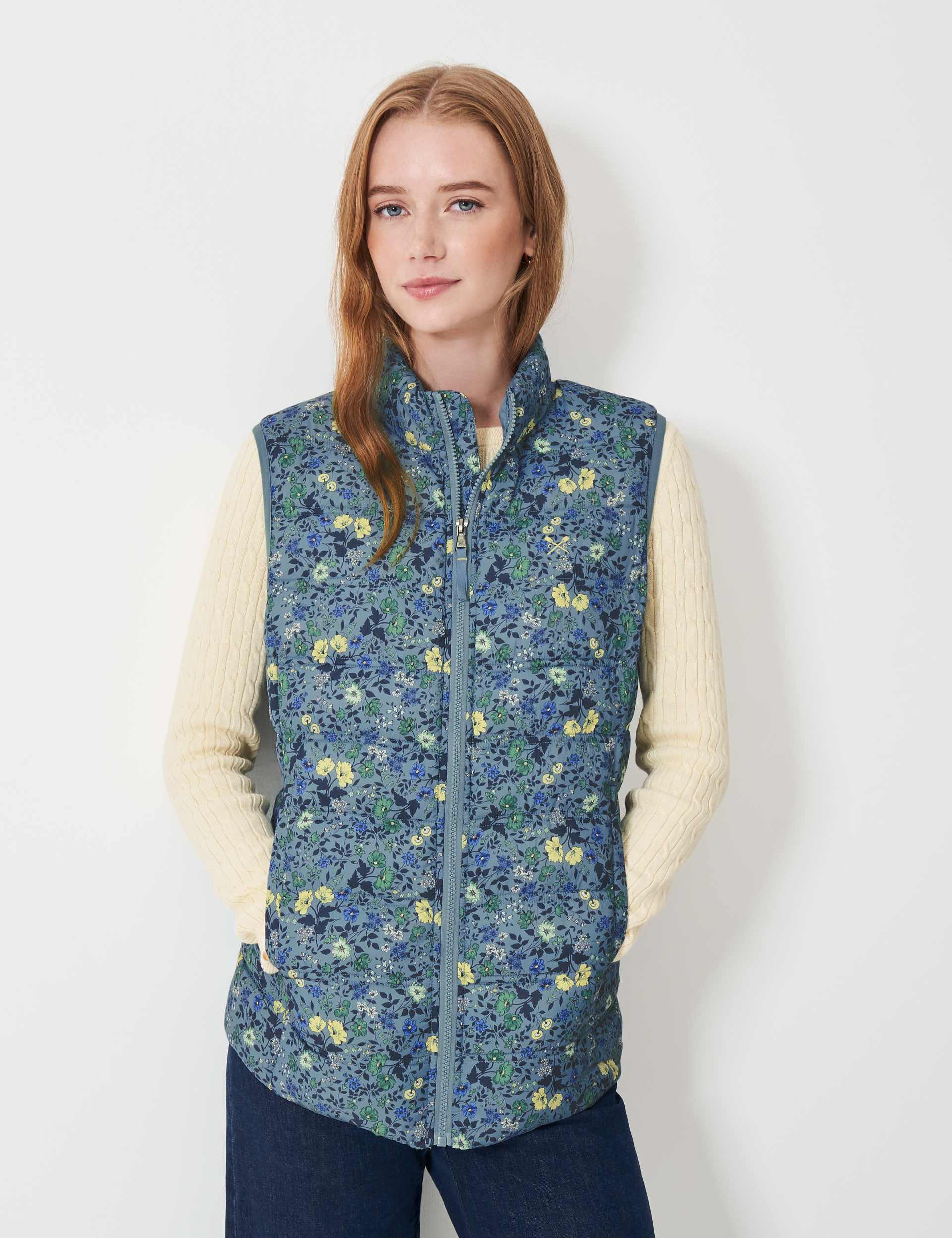 Floral Lightweight Gilet | Crew Clothing | M&S