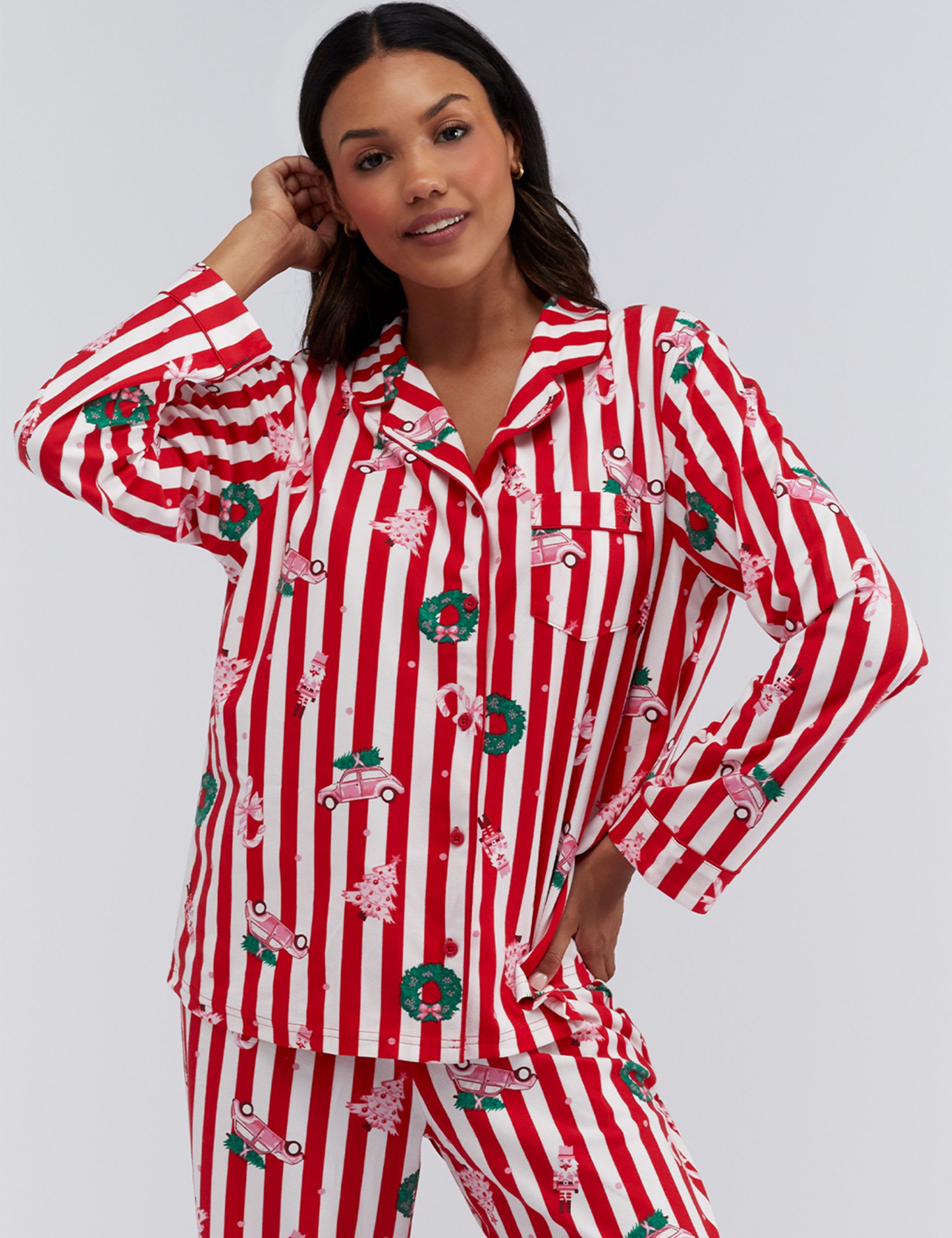 Fleece Striped Family Christmas Pyjamas in a Bag | Boux Avenue | M&S