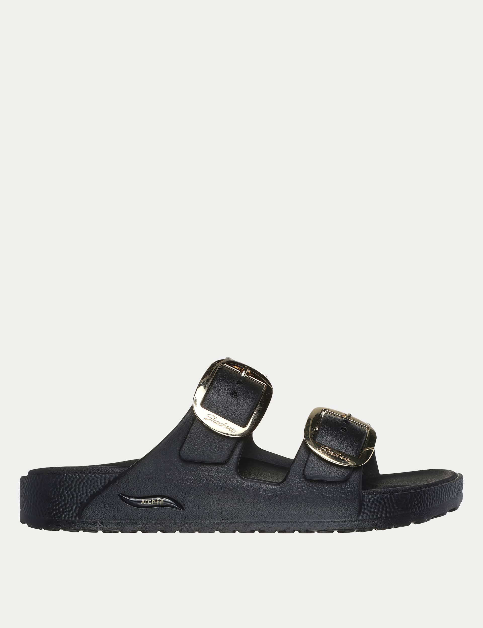 METALLIC BUCKLE FOOTBED SLIDERS | SKECHERS | M&S