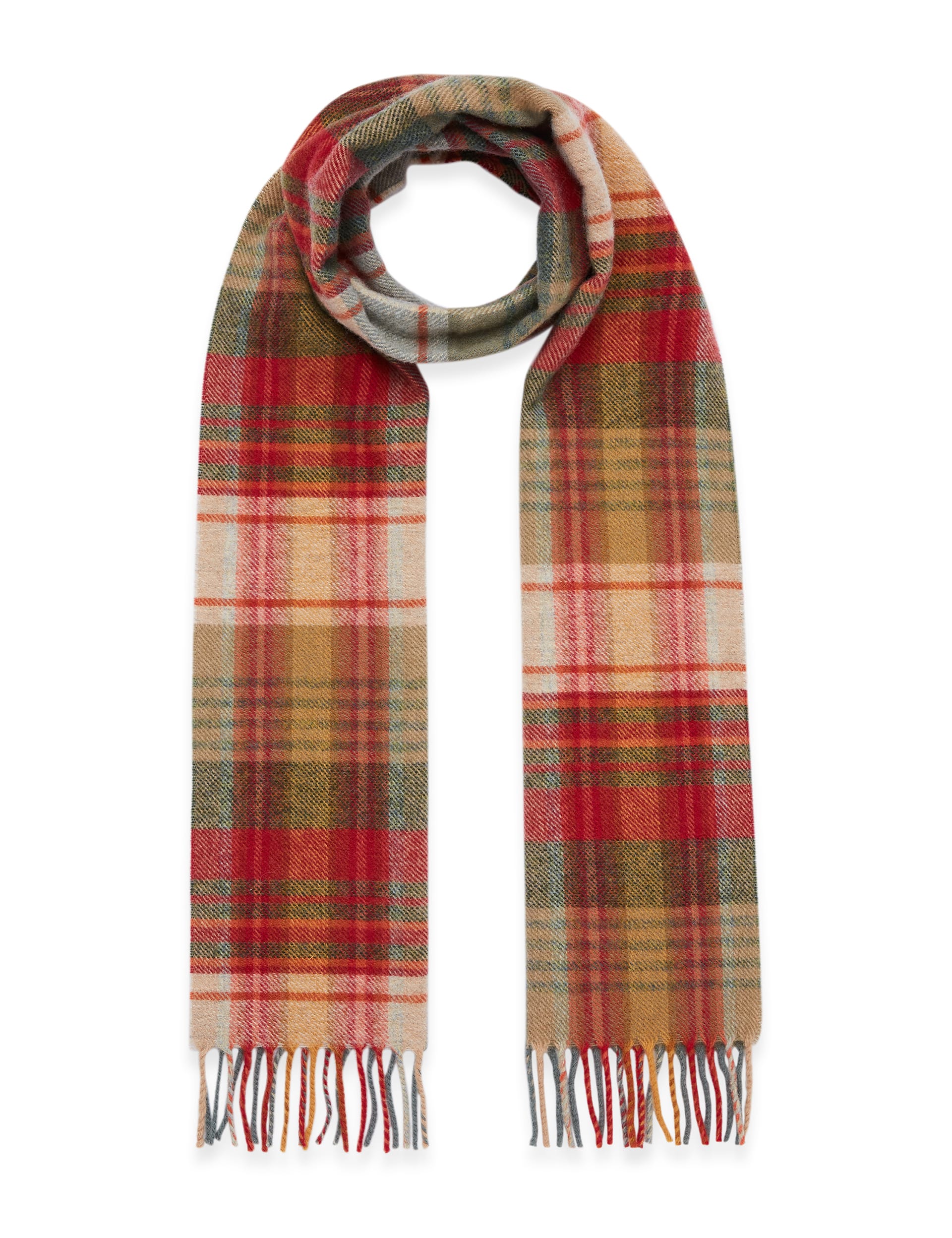 Pure Lambswool Tartan Fringed Scarf | Celtic & Co. | M&S