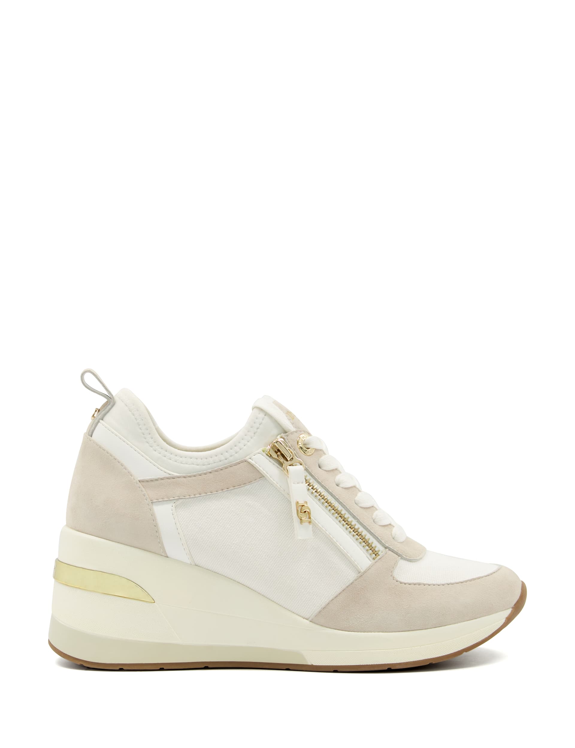 Leather Wedge Suede Panel Trainers | Dune London | M&S