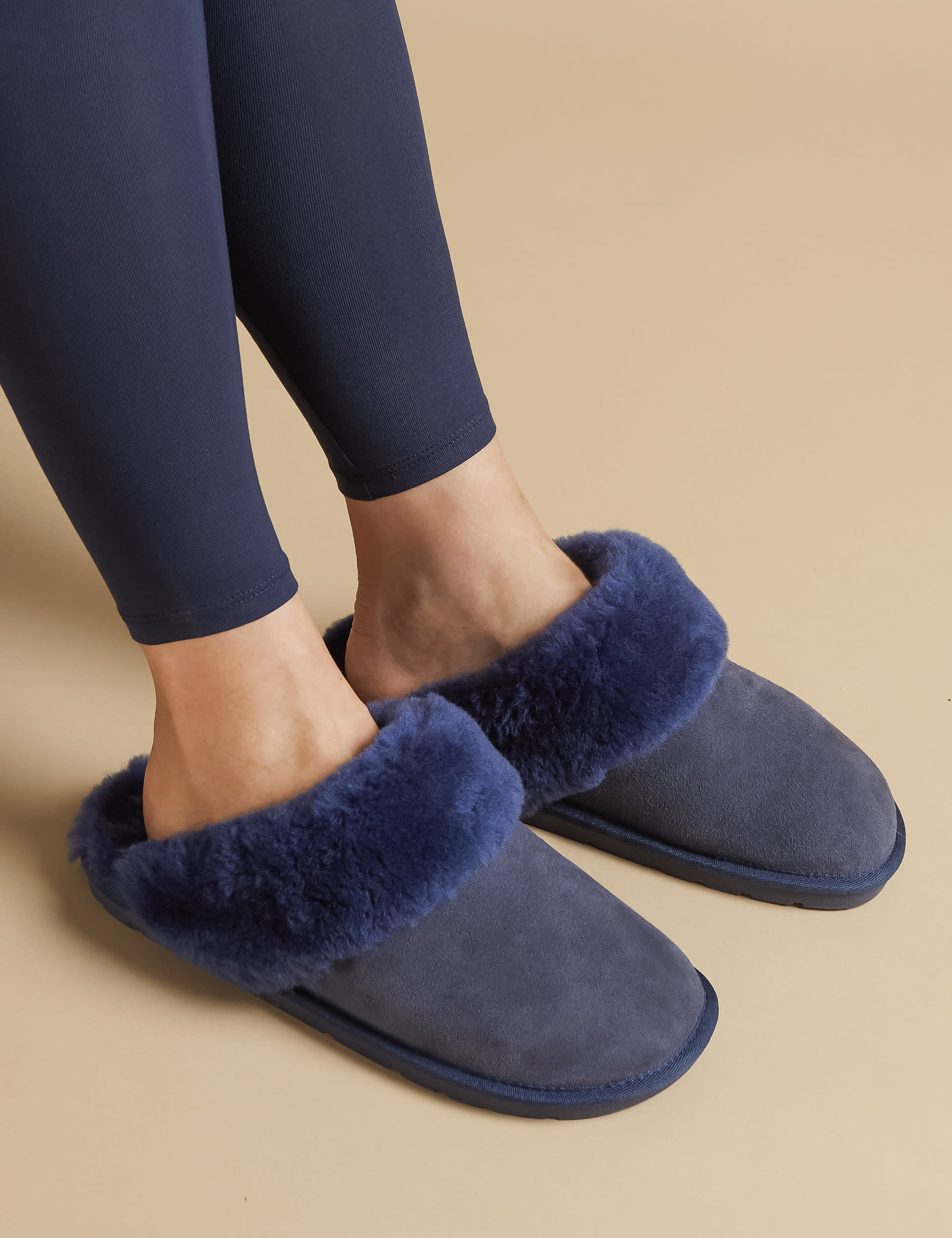 Leather Sheepskin Mule Slippers | Jones Bootmaker | M&S