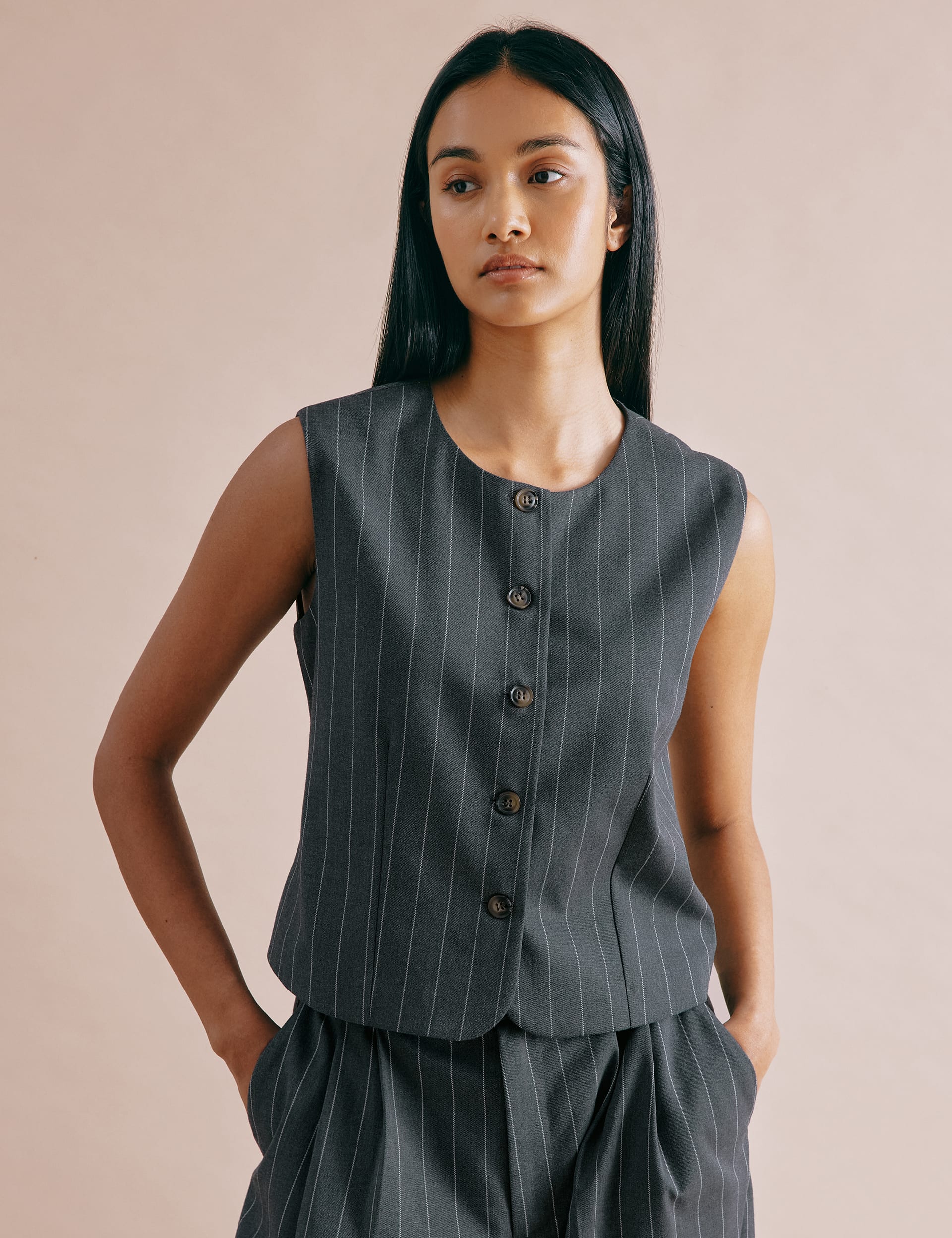 Striped Waistcoat | Albaray | M&S