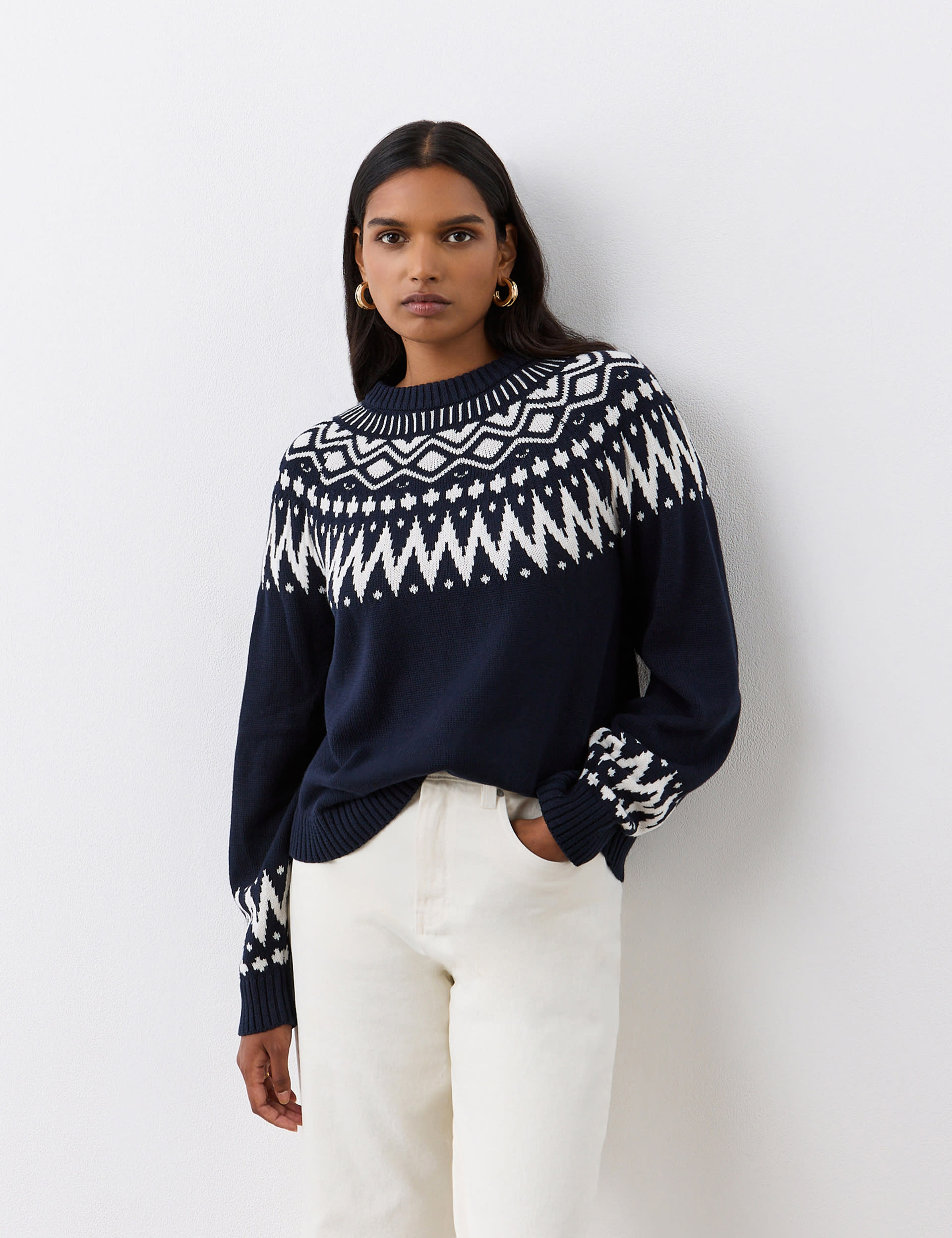 Cotton Blend Patterned Jumper | Finery London | M&S
