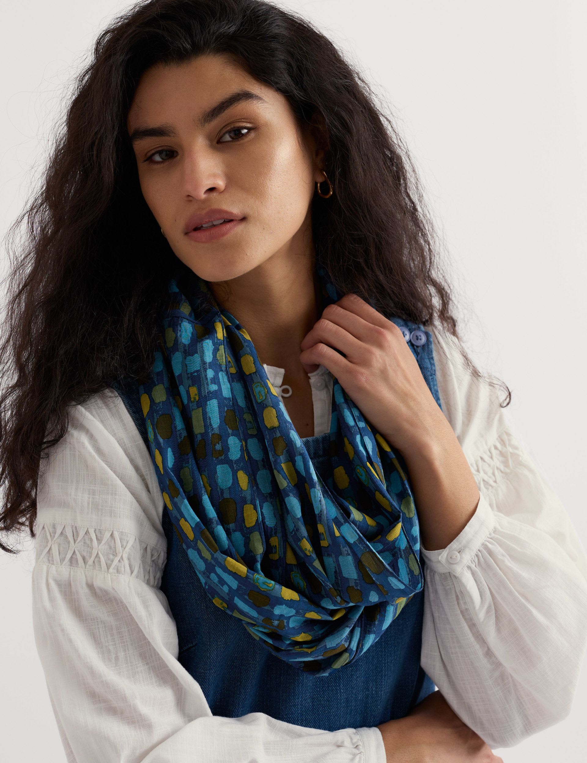 Cotton Modal Woven Printed Circle Scarf | Seasalt Cornwall | M&S