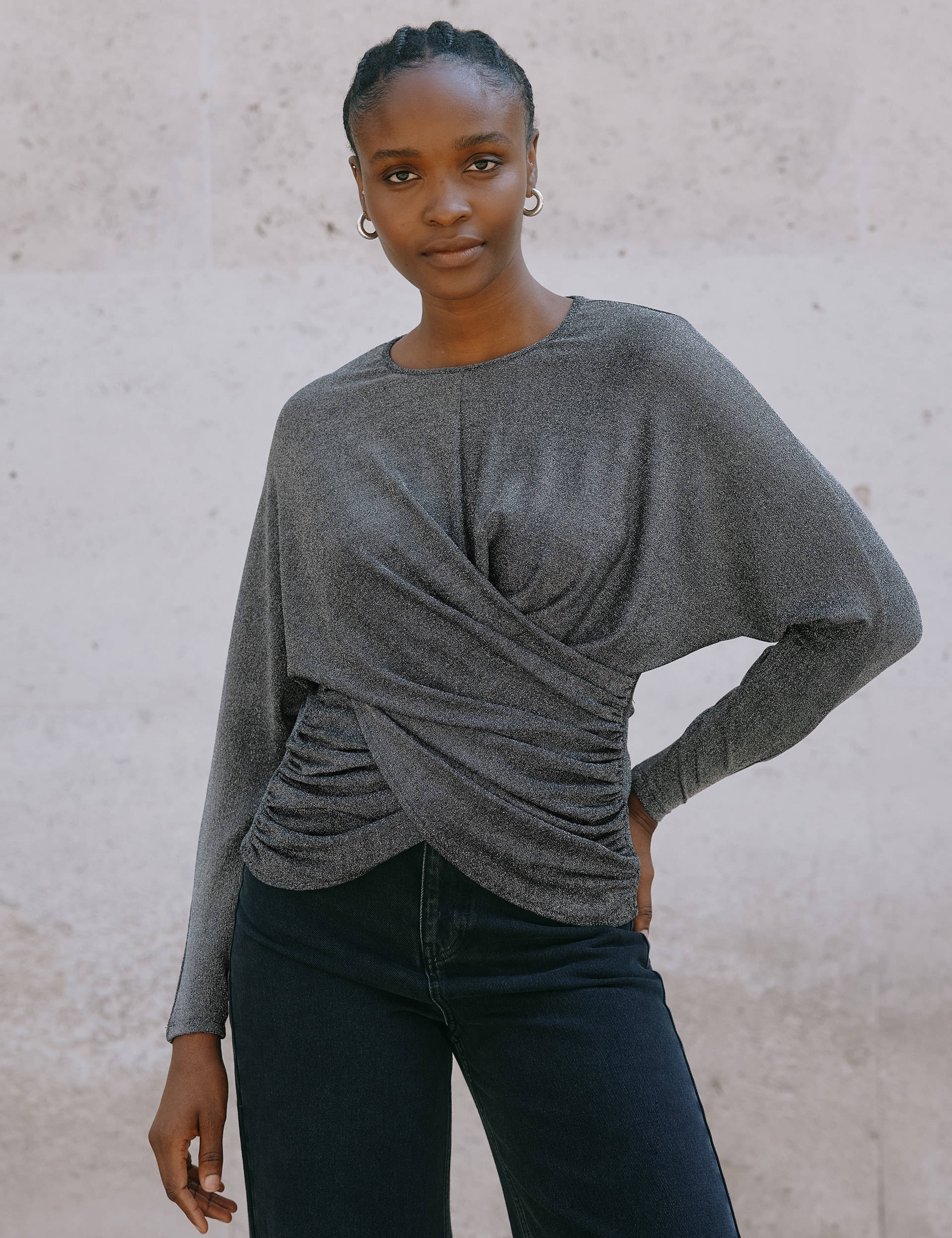 Sparkly Draped Top | Albaray | M&S