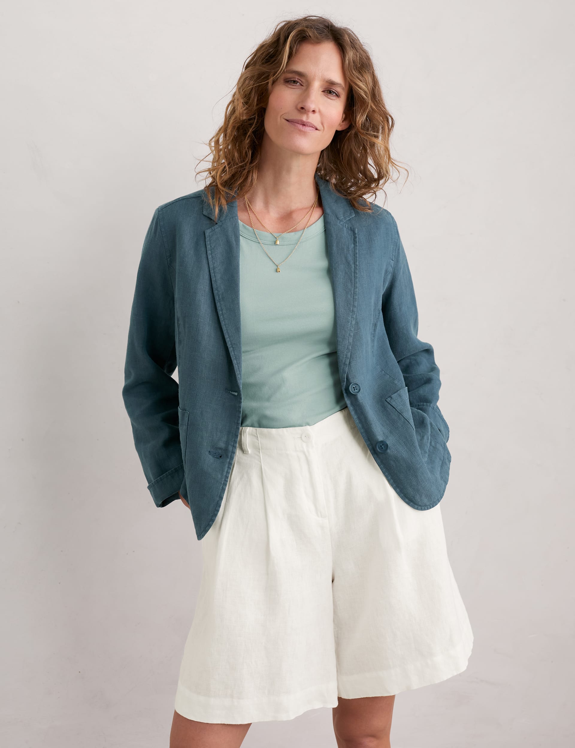 Pure Linen Single Breasted Blazer | Seasalt Cornwall | M&S