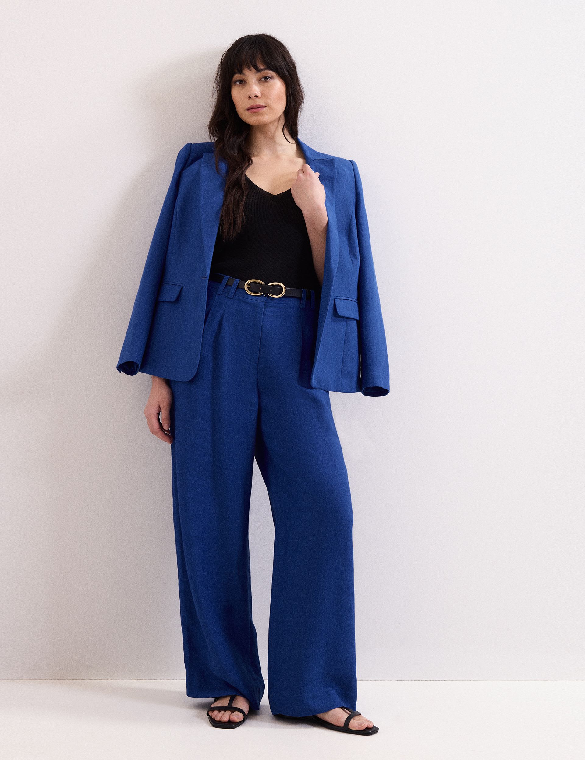 LINEN RICH WIDE LEG TROUSERS | PHASE EIGHT | M&S