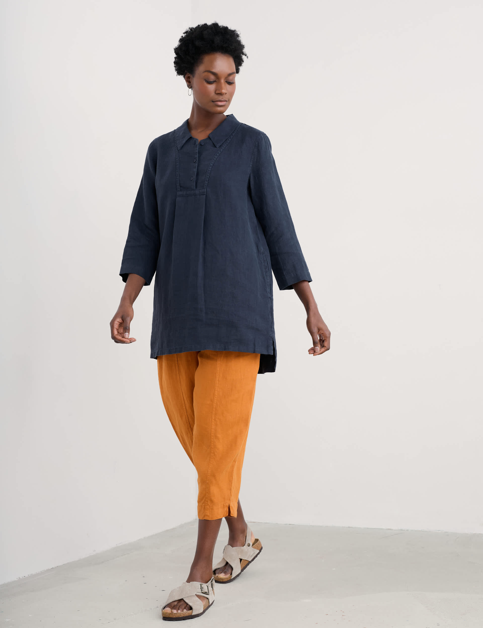Pure Linen Collared Tunic | Seasalt Cornwall | M&S