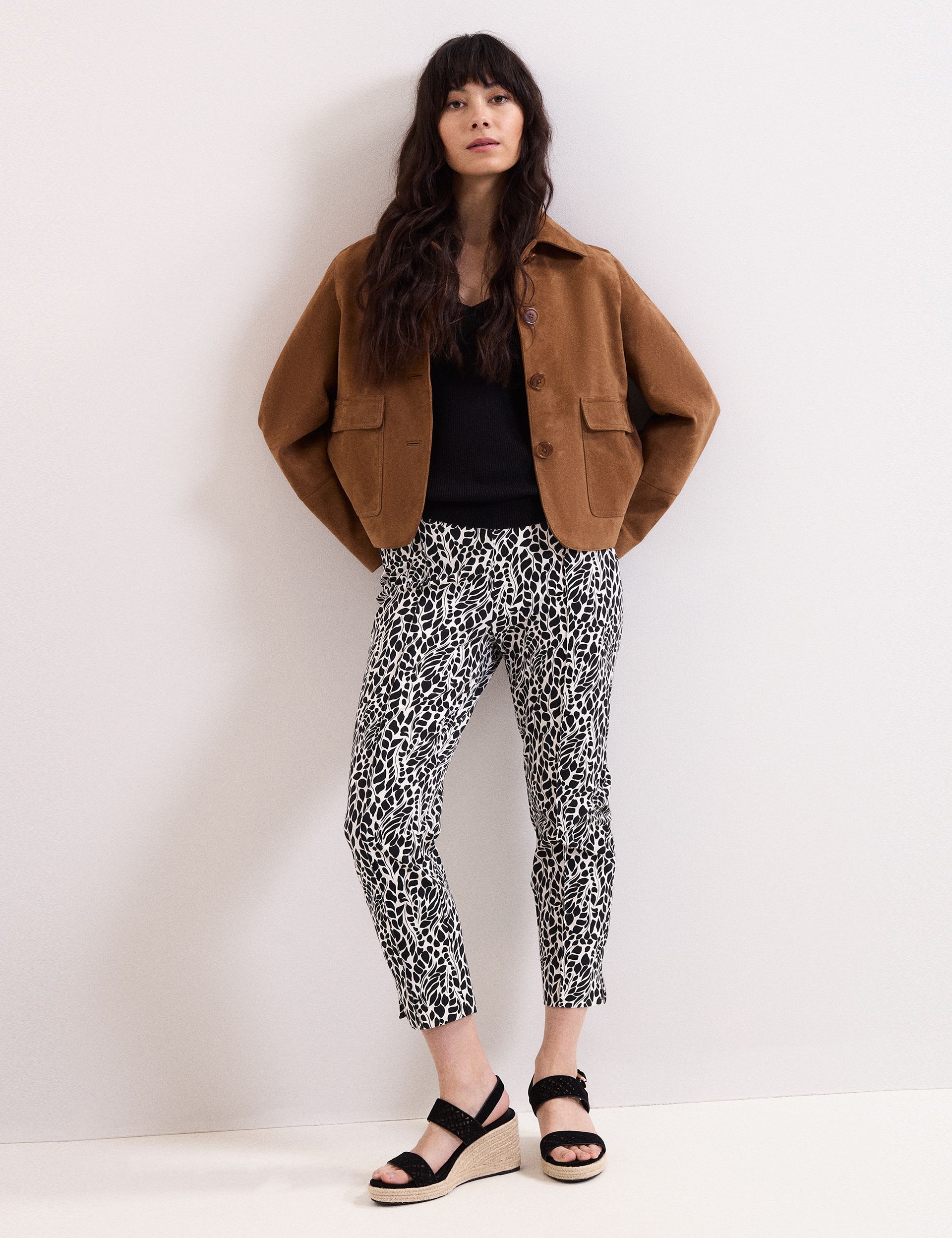 Printed Slim Fit Cropped Trousers | Phase Eight | M&S