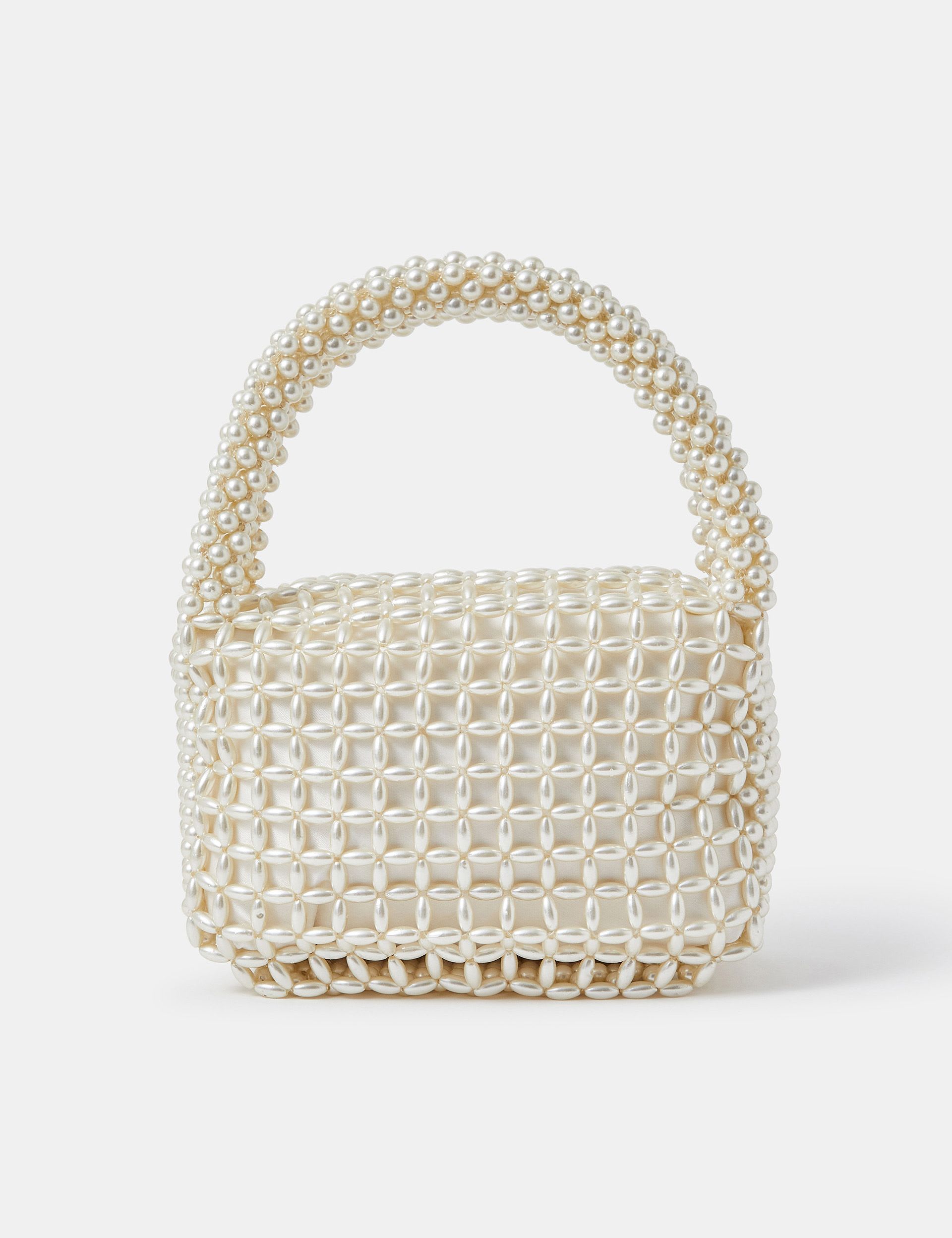 Bridal Beaded Pearl Effect Grab Bag | ACCESSORIZE | M&S