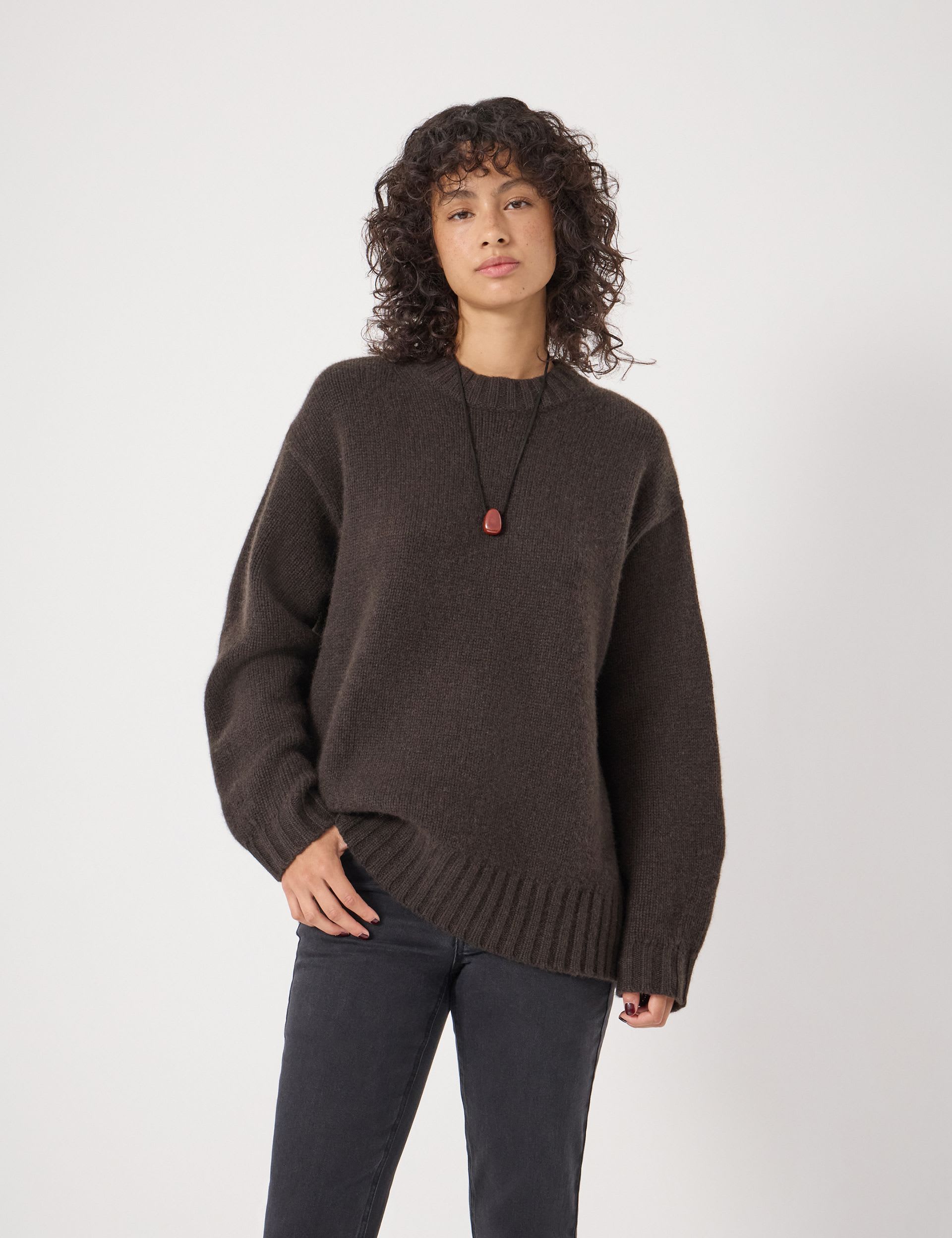 Pure Cashmere Textured Crew Neck Jumper | HUSH | M&S