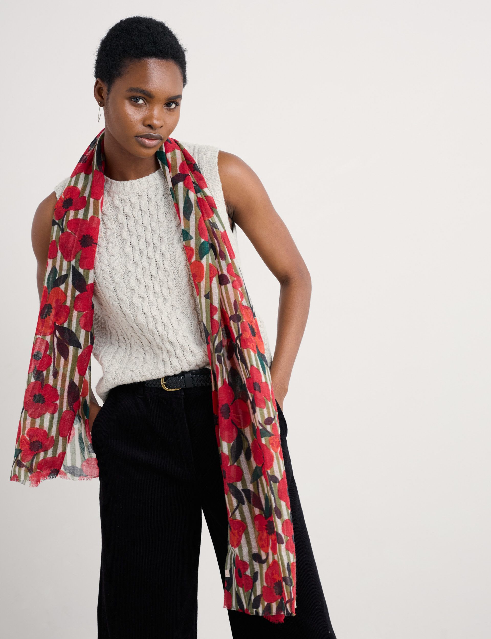 Pure Wool Floral Scarf | Seasalt Cornwall | M&S