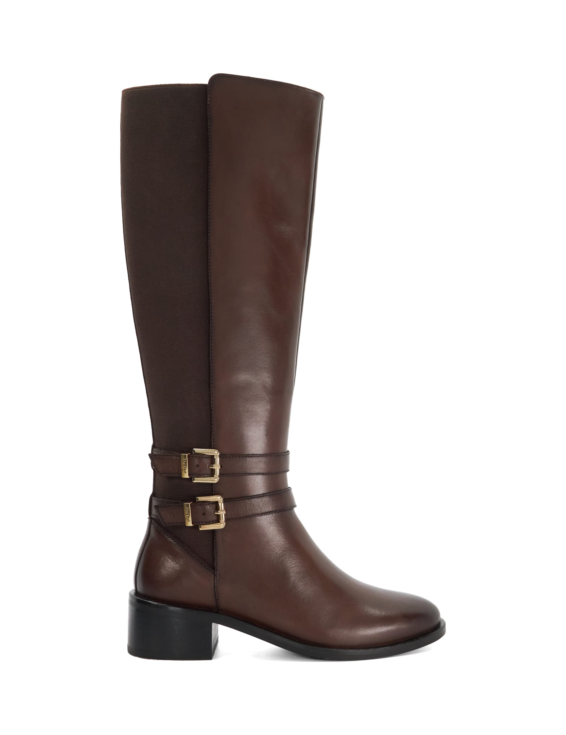 LEATHER DOUBLE BUCKLE KNEE HIGH BOOTS | DUNE LONDON | M&S