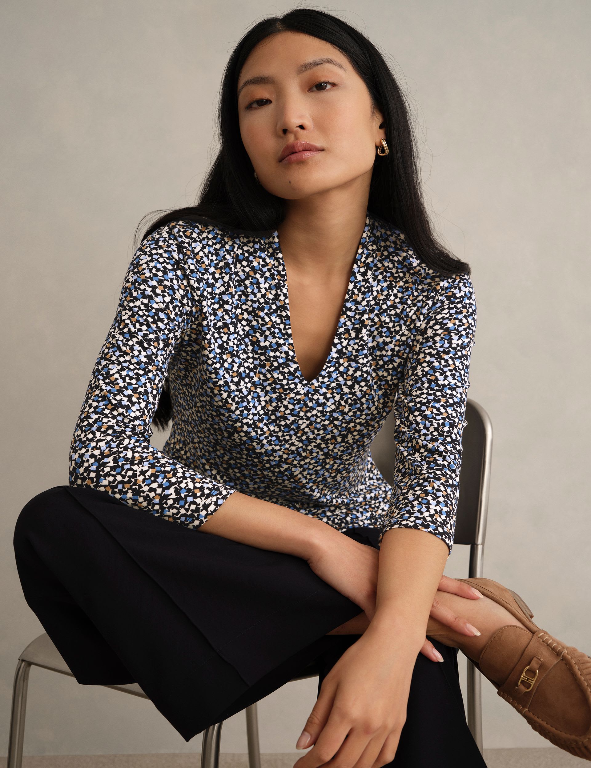 Printed V-Neck Top | HOBBS | M&S