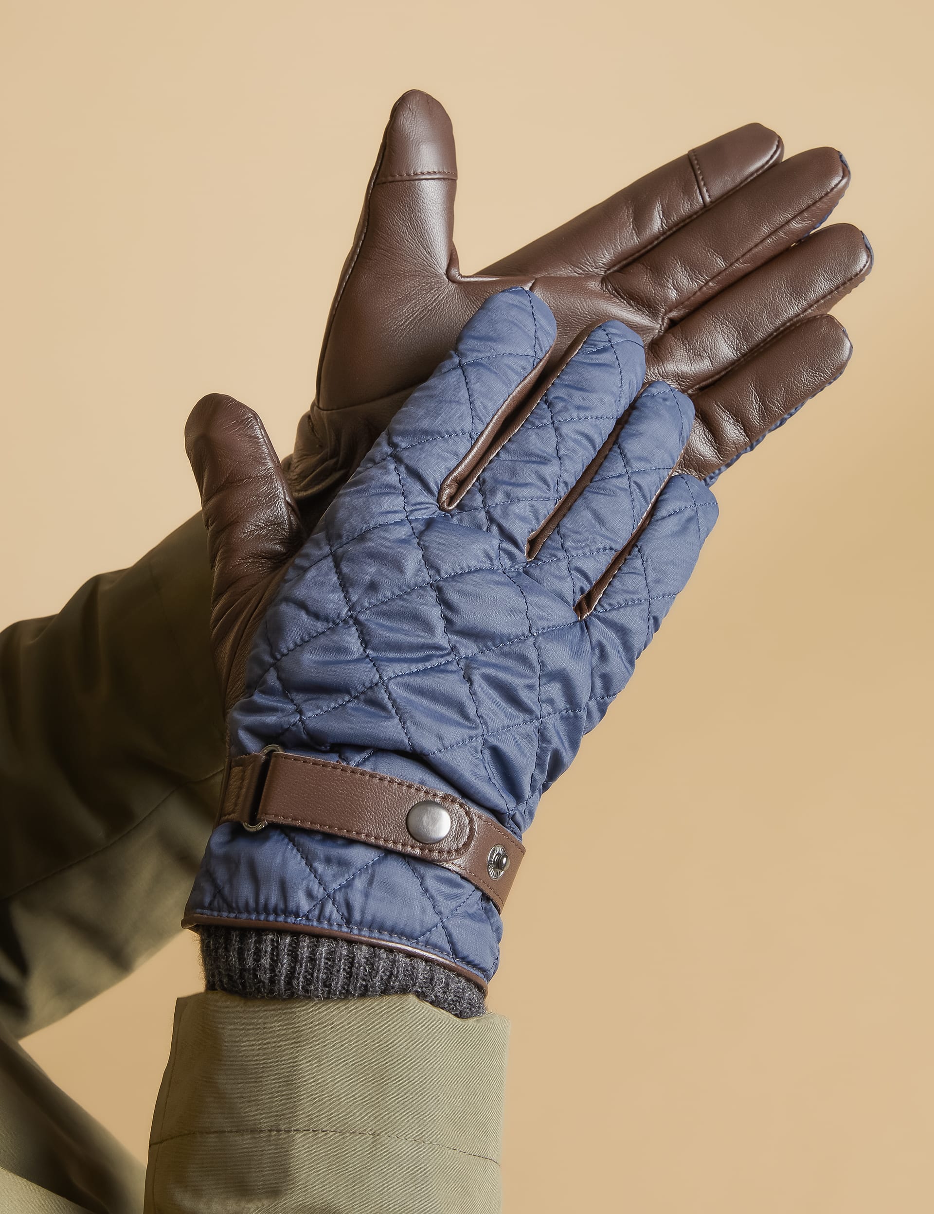 LEATHER QUILTED GLOVES | JONES BOOTMAKER | M&S