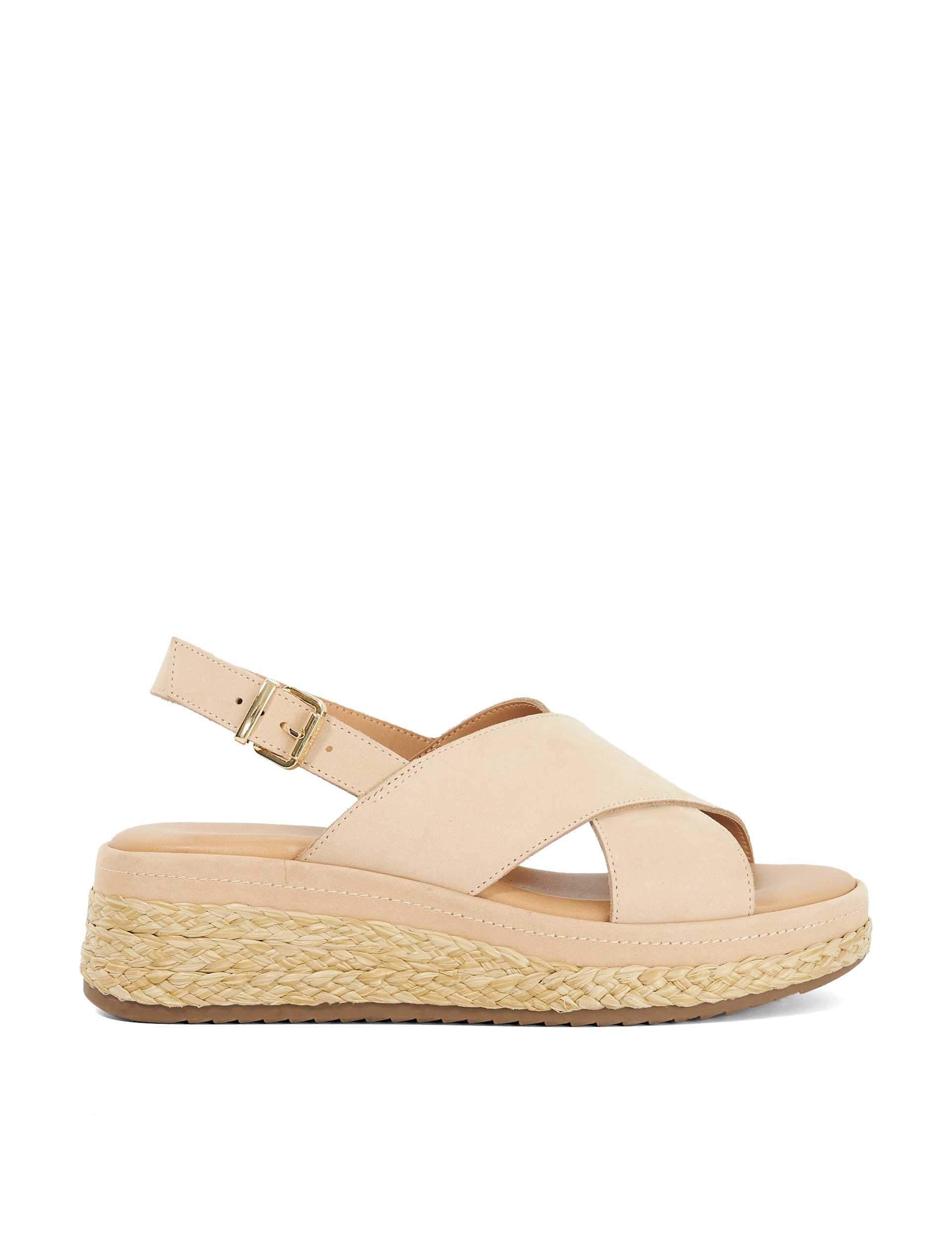 Leather Crossover Wedge Sandals | Dune London | M&S