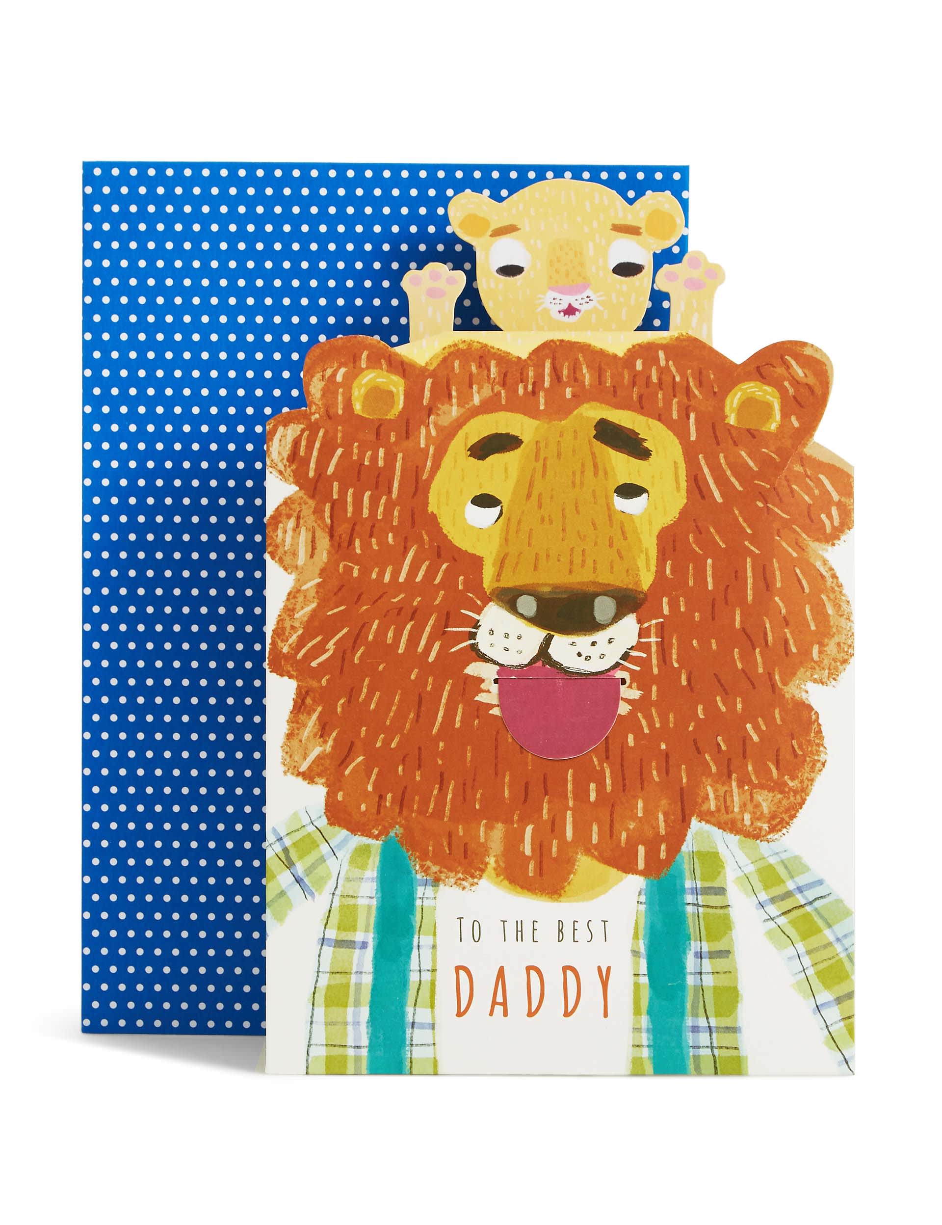 Pop-up Lion & Cub Father's Day Card | M&S