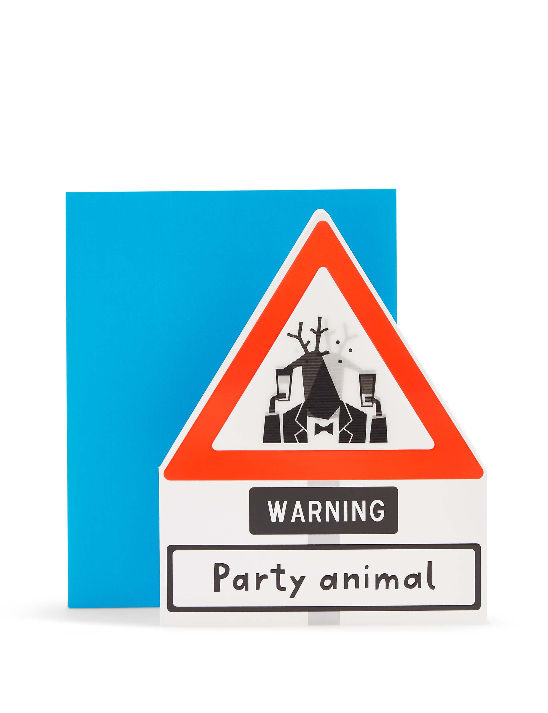 Lenticular Caution Party Animal Birthday Card | M&S