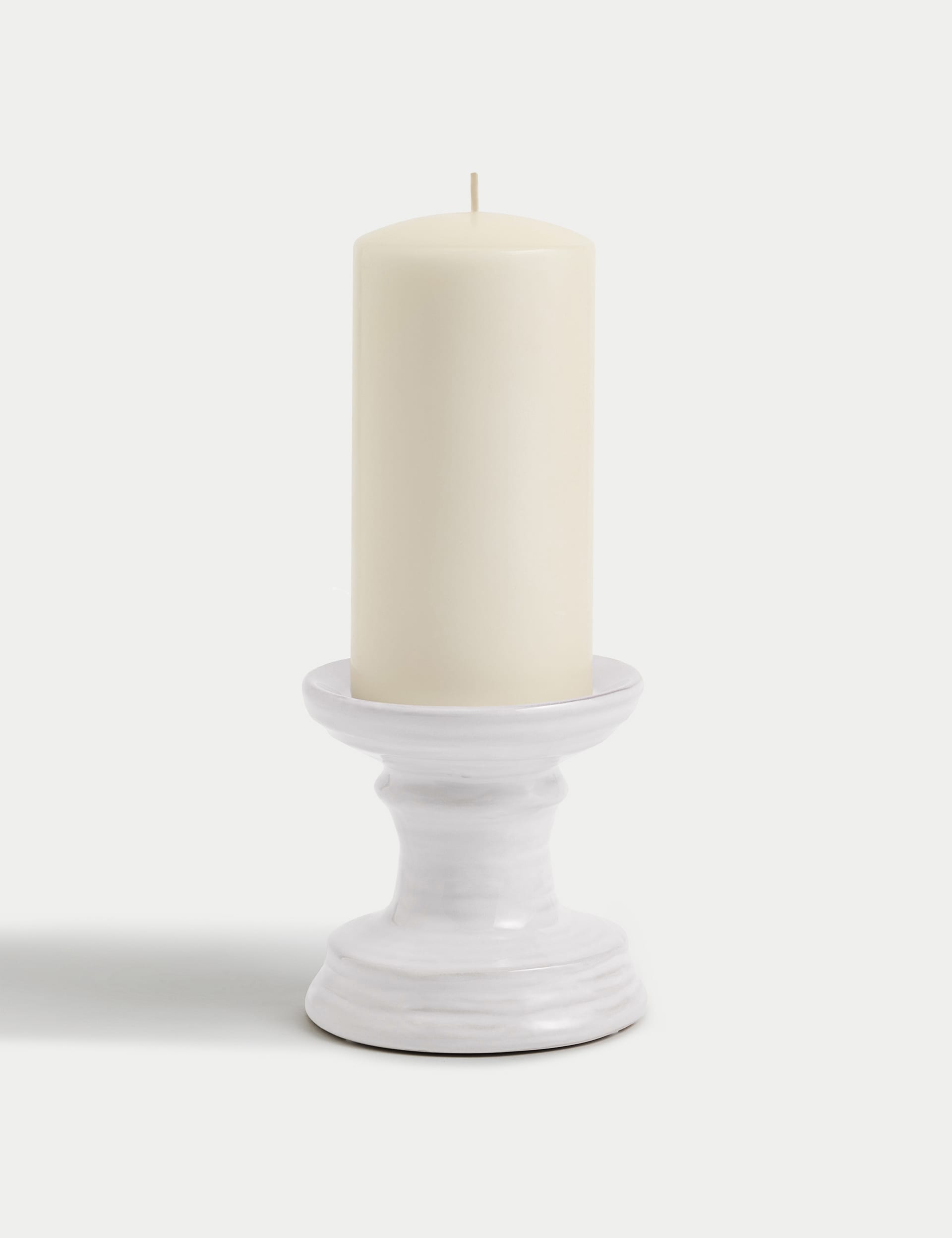 Ceramic Pillar Candle Holder | M&S | M&S