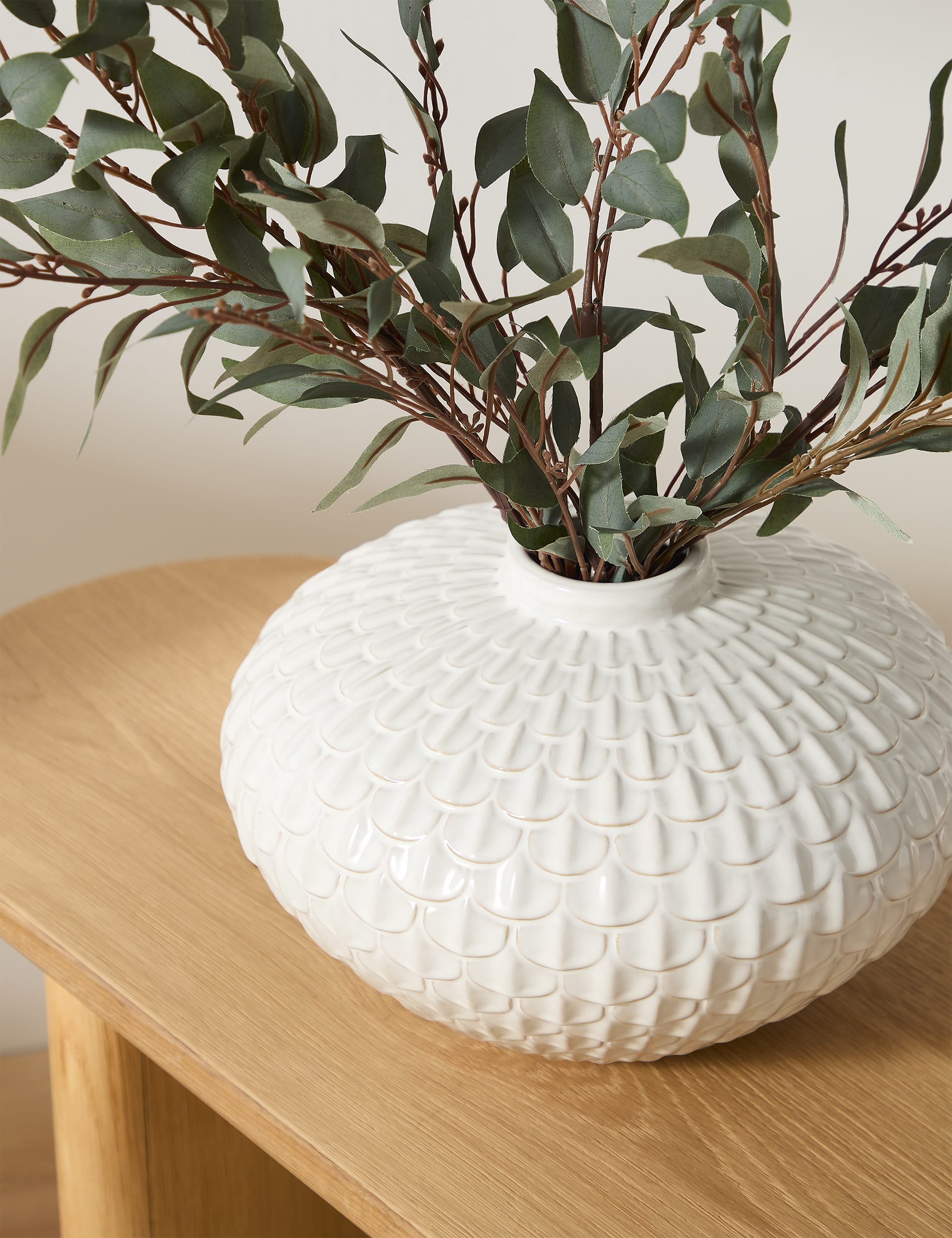 Medium Scalloped Textured Vase | M&S | M&S
