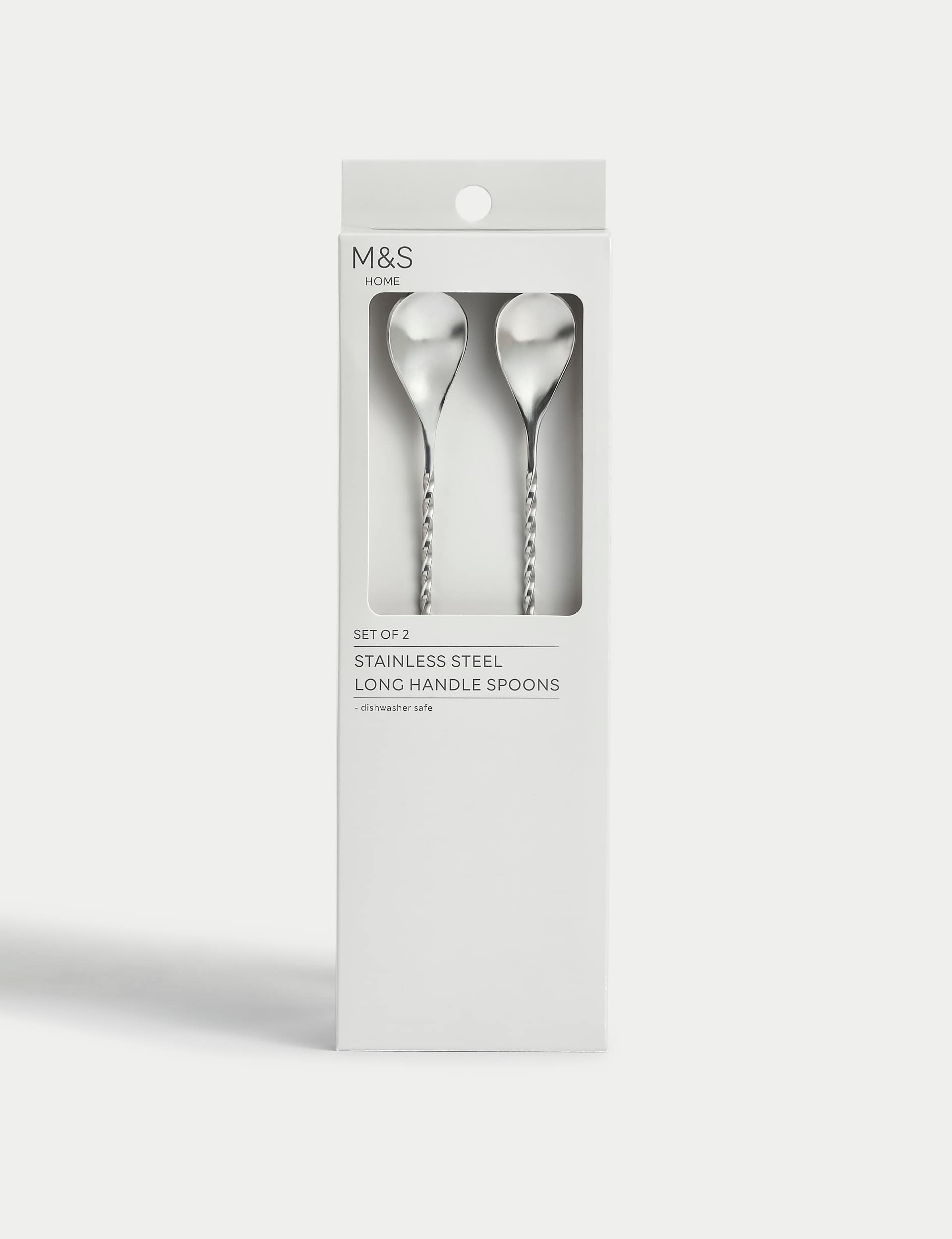 Set of 2 Stainless Steel Latte Spoons | M&S | M&S